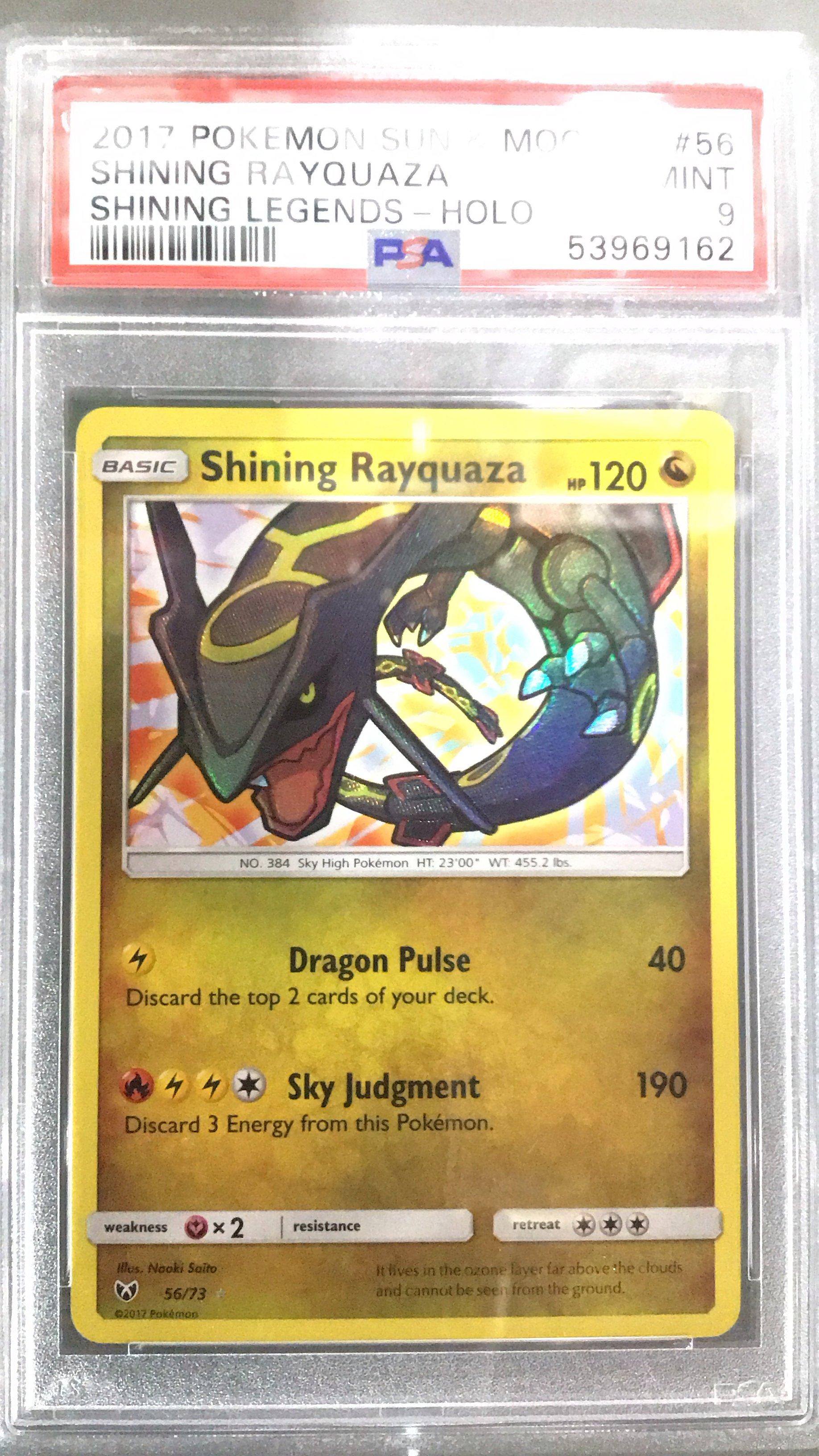 2017 Pokemon Sun & Moon Shining Legends 56 Shining Rayquaza-holo PSA 9 | GameStop