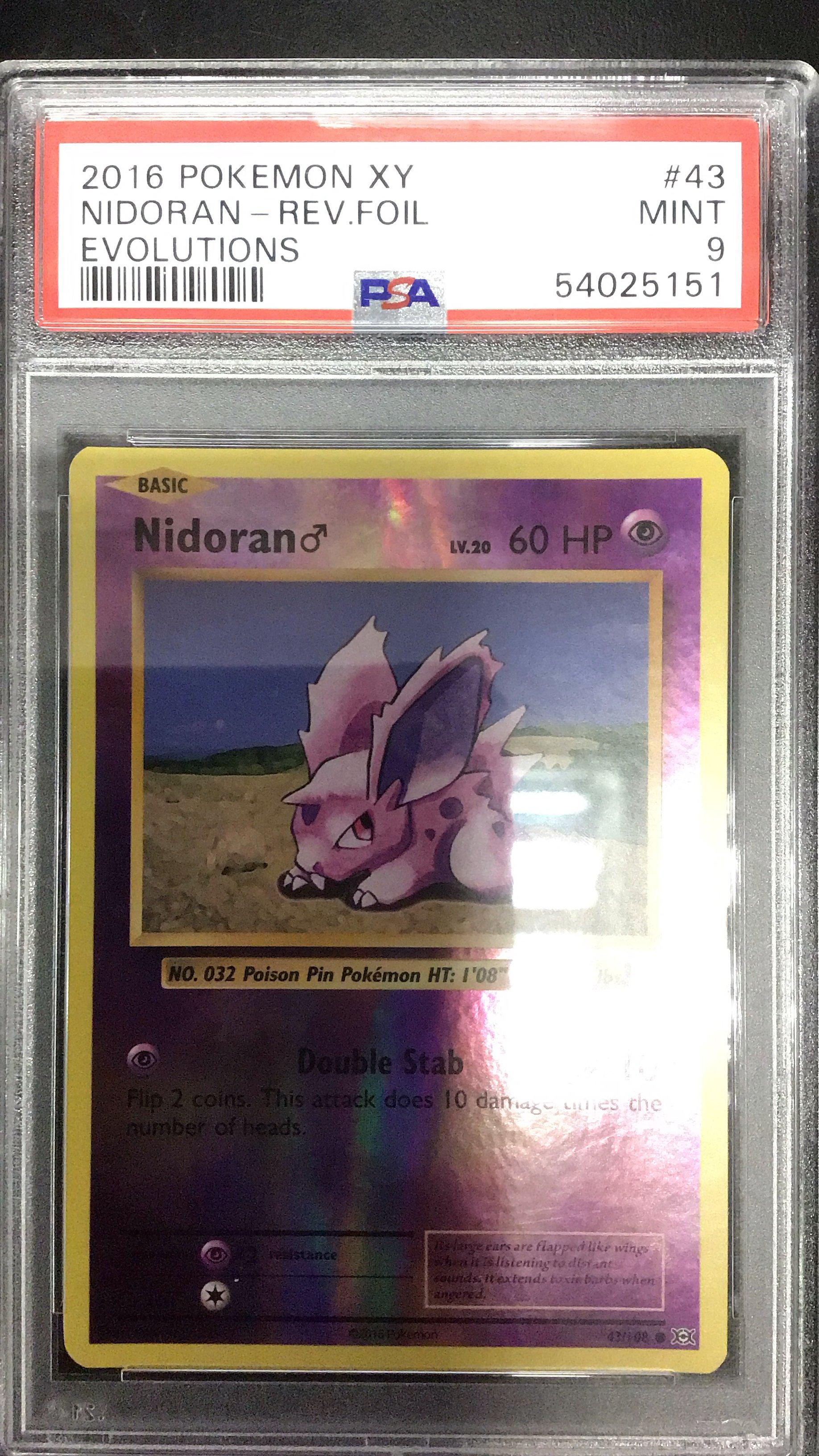2016 Pokemon Xy Evolutions 43 Nidoran-reverse Foil PSA 9 | GameStop