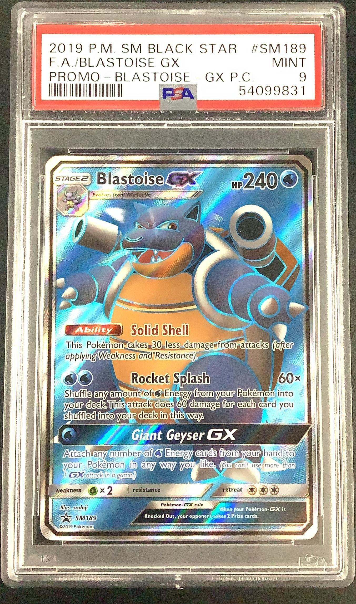 2019 Pokemon Sm Black Star Promo Sm189 Full Art/blastoise Gx Blastoise ...