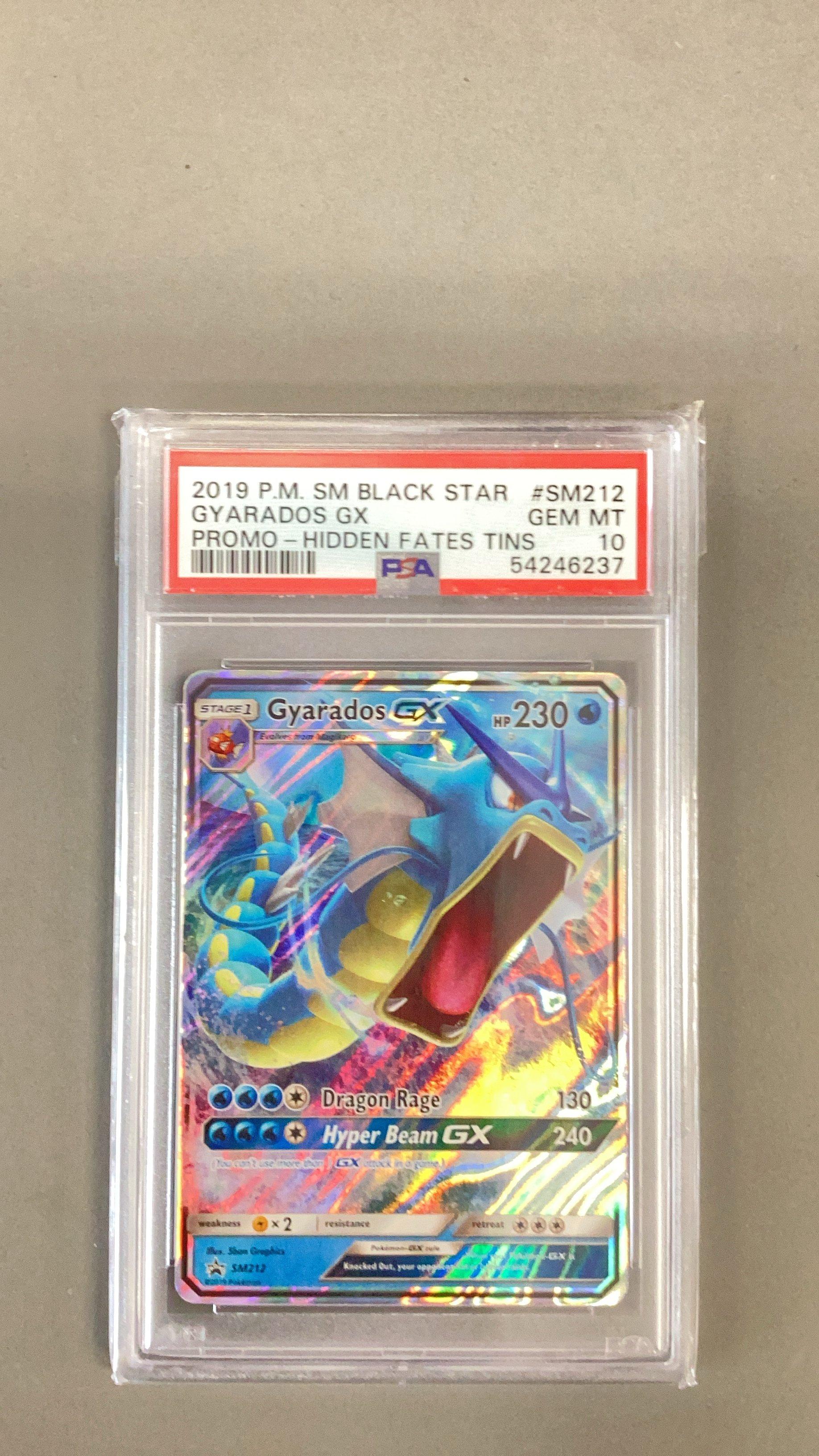 2019 Pokemon Sm Black Star Promo Sm212 Gyarados Gx Hidden Fates Tins ...