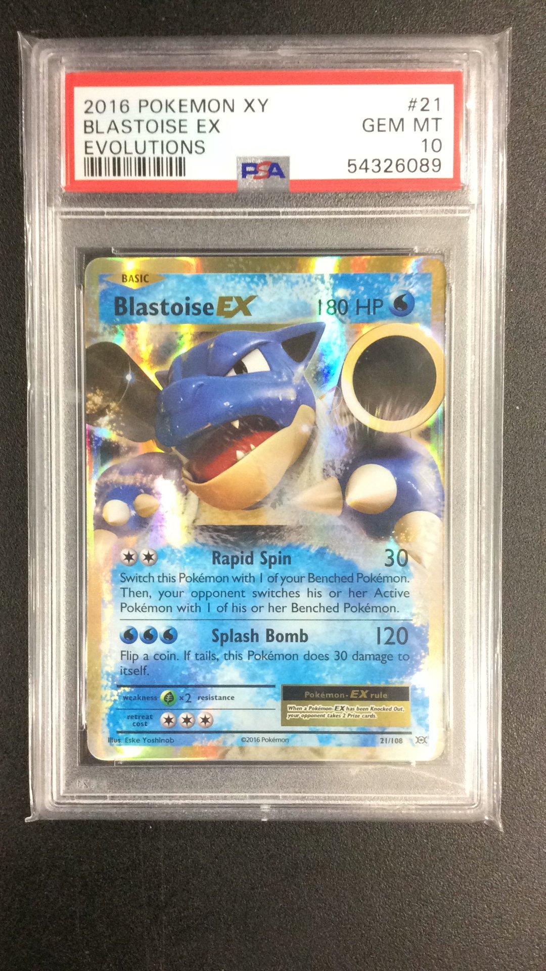 2016 Pokemon Xy Evolutions 21 Blastoise Ex PSA 10 | GameStop