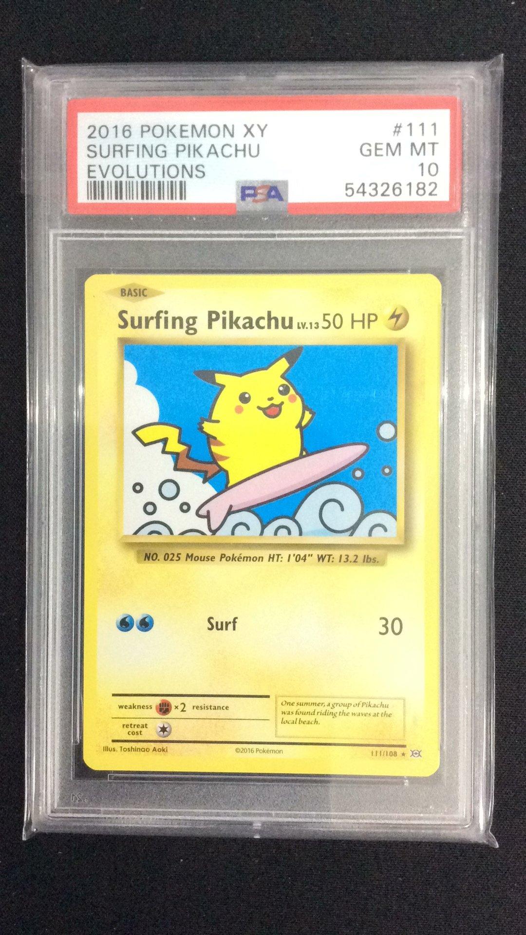 2016 Pokemon Xy Evolutions 111 Surfing Pikachu PSA 10 | GameStop