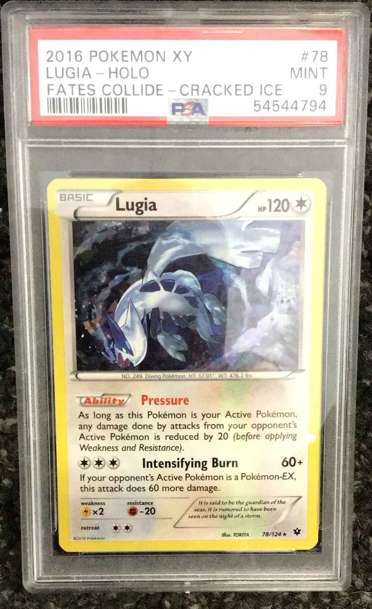 2016 Pokemon Xy Fates Collide 78 Lugia-holo Cracked Ice PSA 9 | GameStop