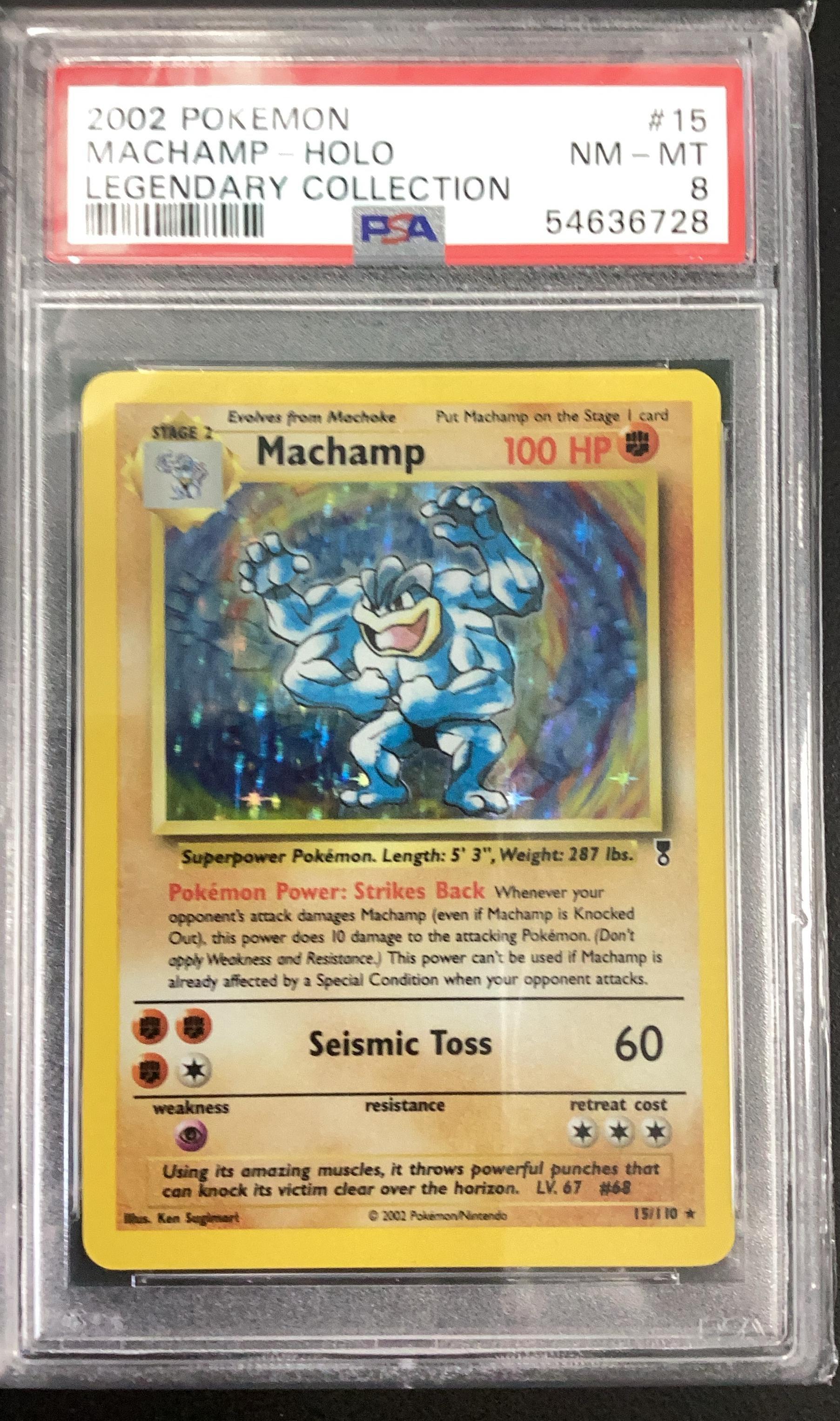 2002 Pokemon Legendary Collection 15 Machamp-holo PSA 8 | GameStop