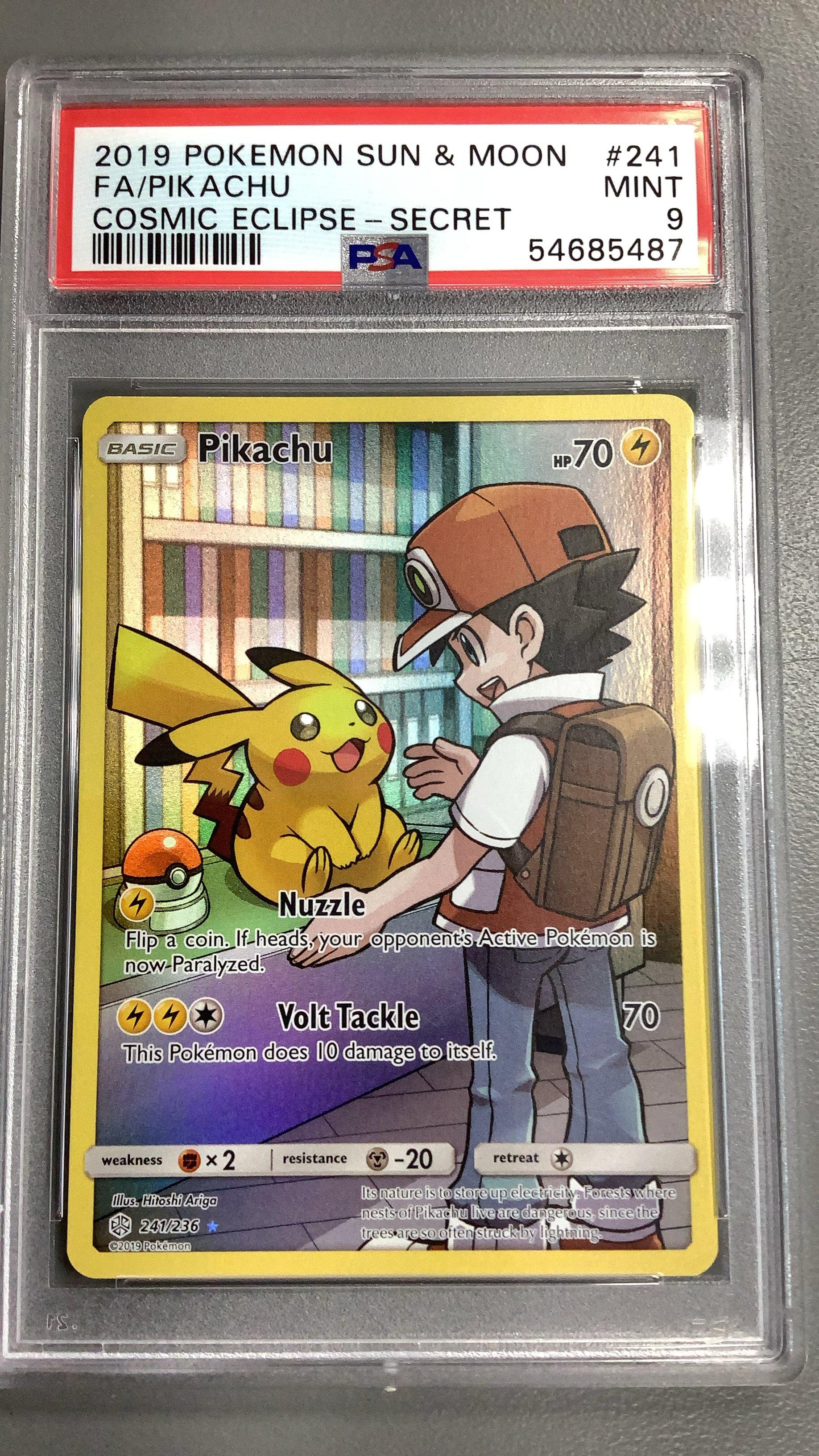 2019 Pokemon Sun & Moon Cosmic Eclipse 241 Fa/pikachu PSA 9 | GameStop