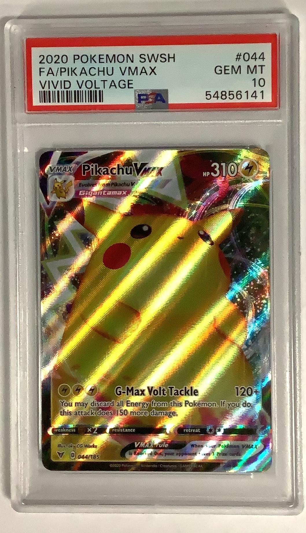 2020 Pokemon Sword & Shield Vivid Voltage 044 Full Art/pikachu Vmax PSA ...