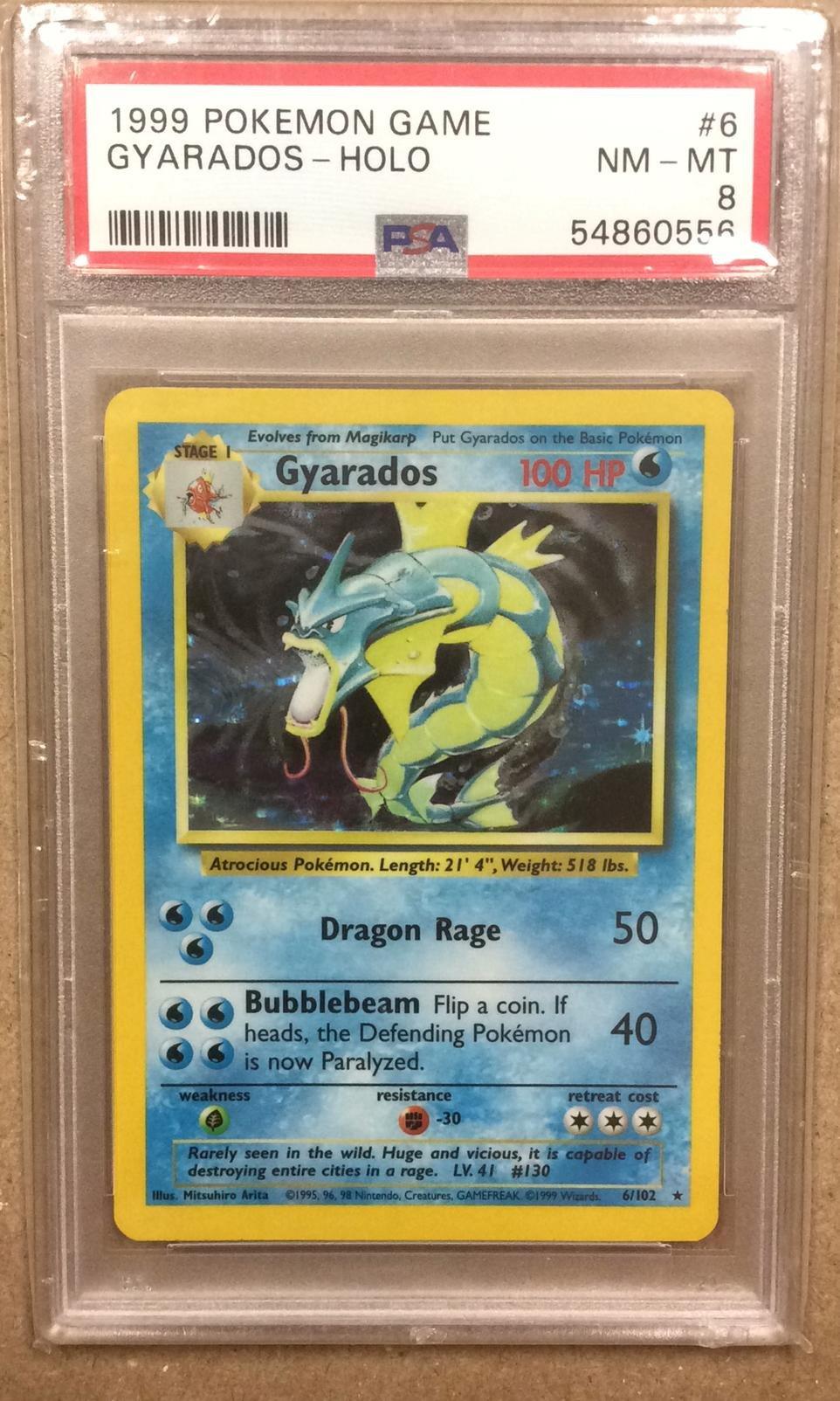 1999 Pokemon Game 6 Gyarados-holo PSA 8 | GameStop