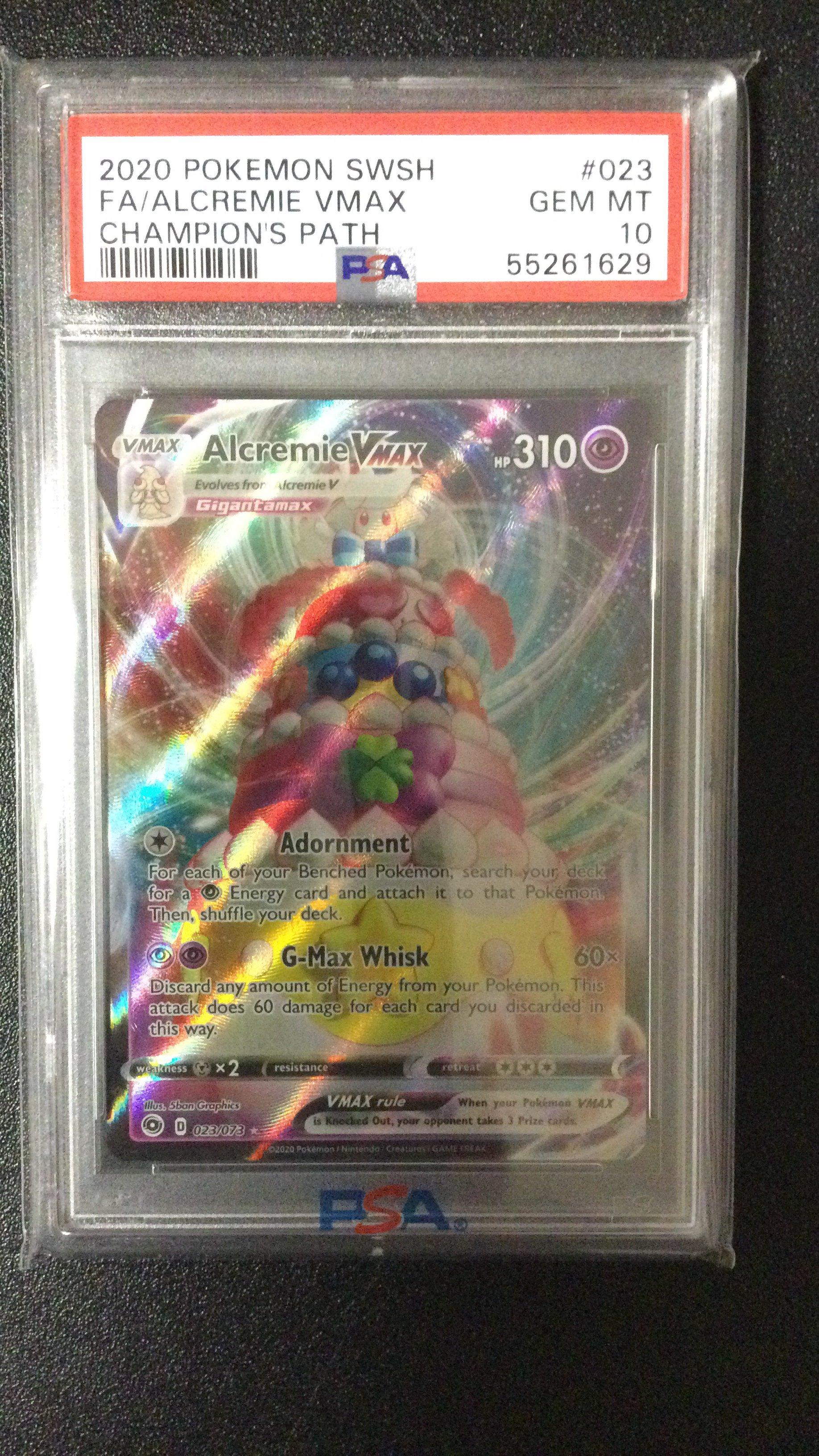 2020 Pokemon Sword & Shield Champion's Path 023 Full Art/alcremie Vmax PSA 10 | GameStop