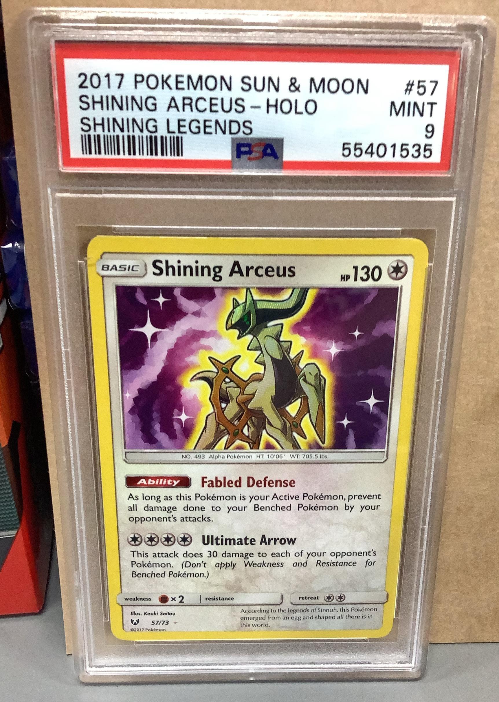 2017 Pokemon Sun & Moon Shining Legends 57 Shining Arceus-holo PSA 9 ...
