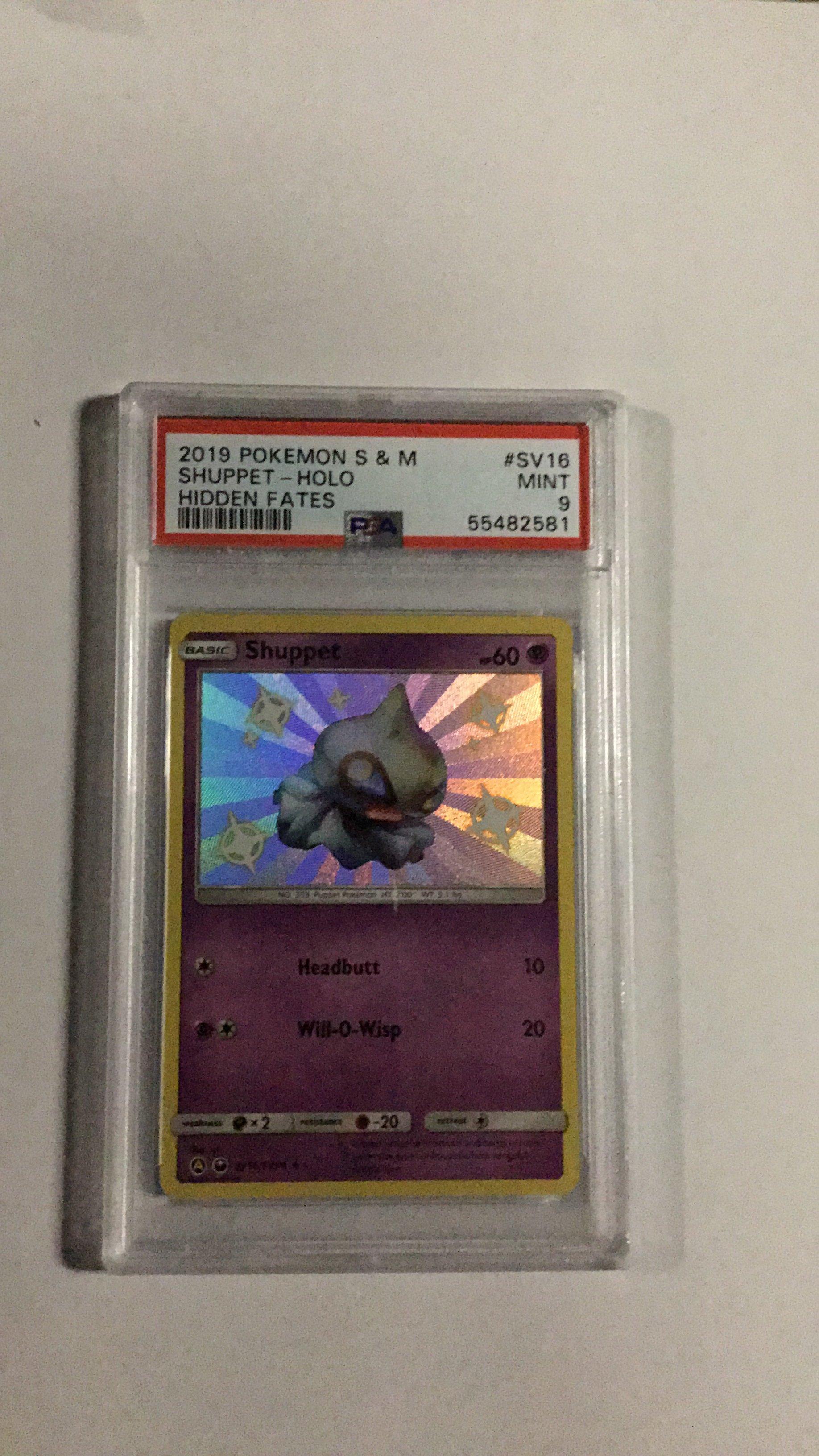2019 Pokemon Sun & Moon Hidden Fates Sv16 Shuppet-holo PSA 9 | GameStop