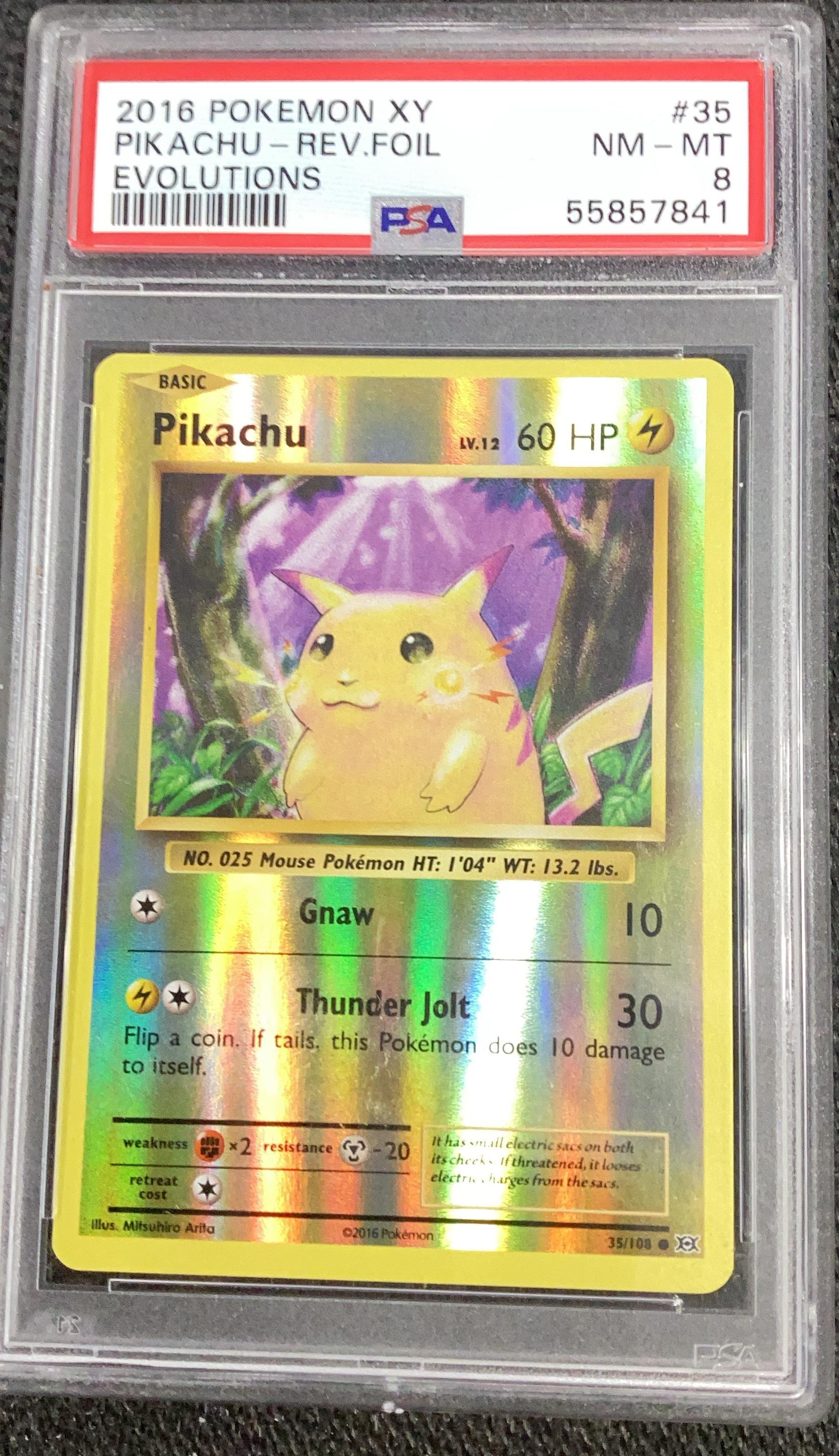 2016 Pokemon Xy Evolutions 35 Pikachu-reverse Foil PSA 8 | GameStop