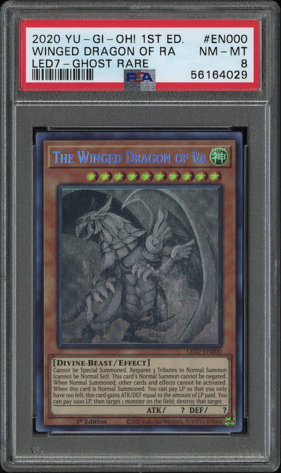 2020 Yu-gi-oh! Legendary Duelists: Rage Of Ra En000 The Winged Dragon Of Ra 1st Edition-ghost ...