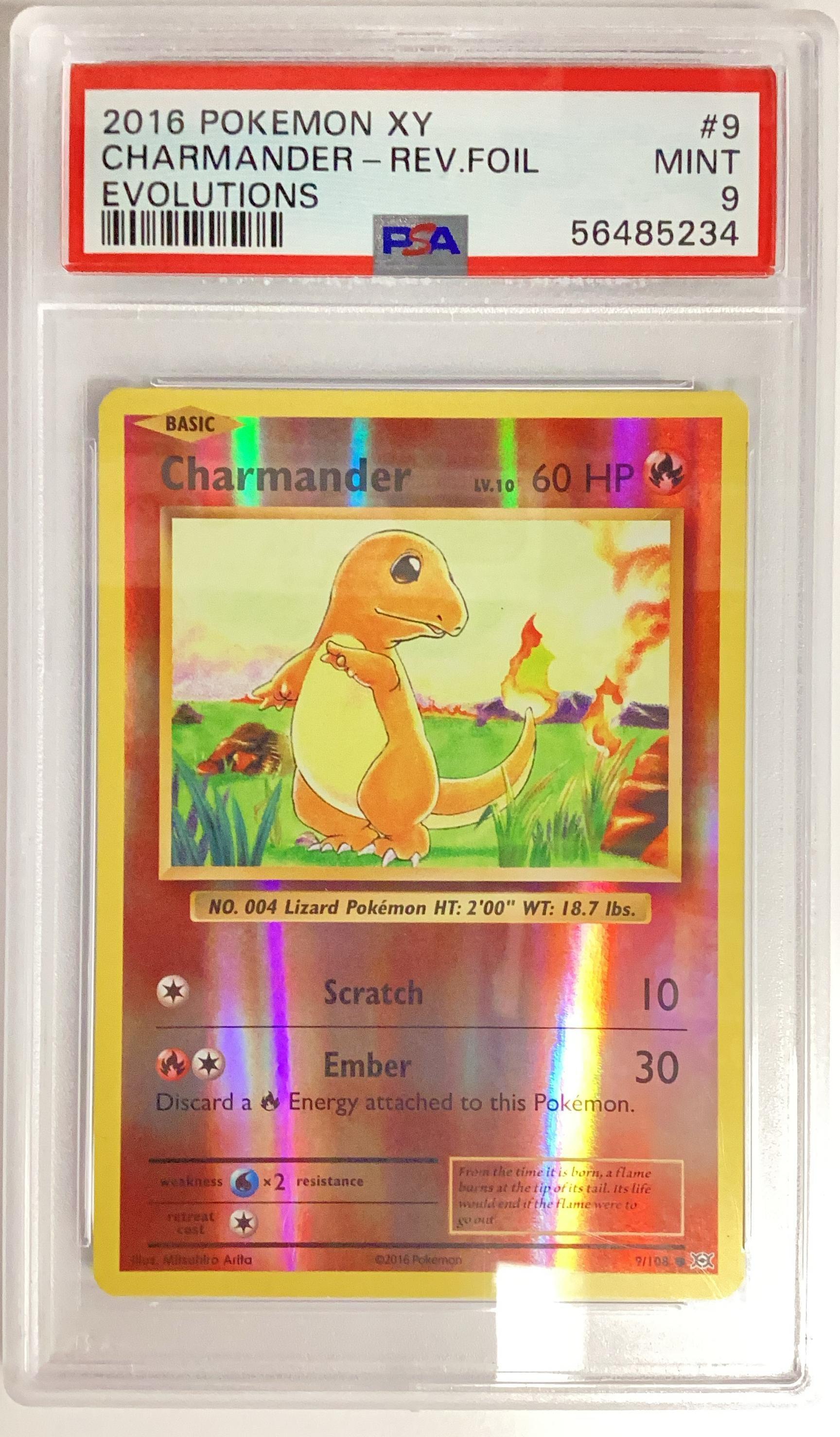 2016 Pokemon Xy Evolutions 9 Charmander-reverse Foil PSA 9 | GameStop