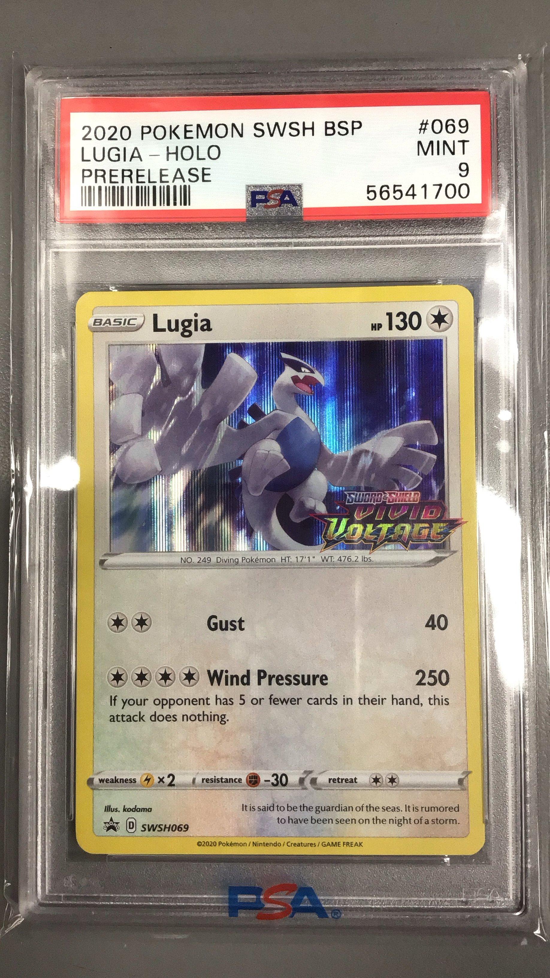 2020 Pokemon Swsh Black Star Promo 069 Lugia-holo Prerelease PSA 9 ...
