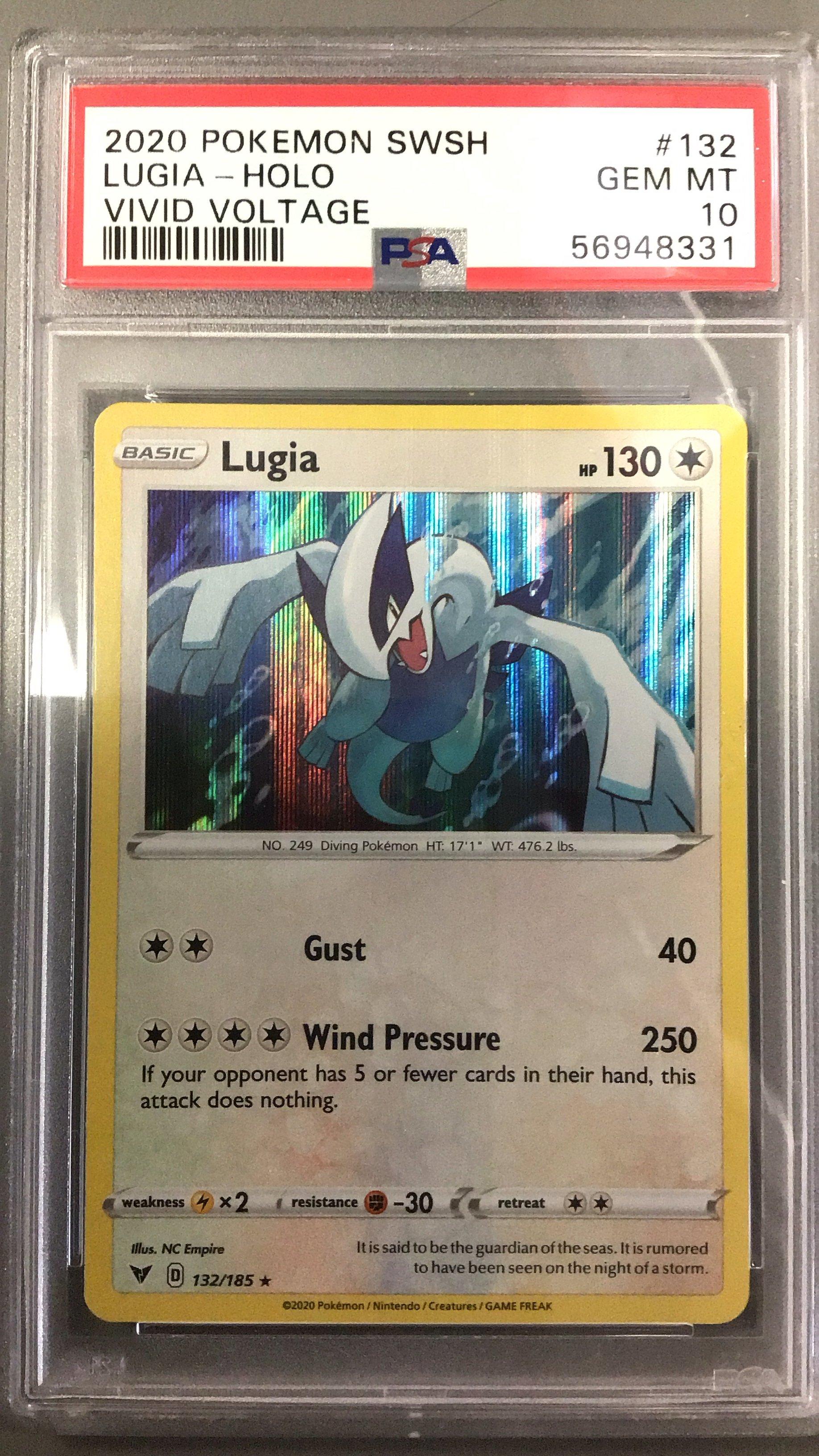 2020 Pokemon Sword & Shield Vivid Voltage 132 Lugia-holo PSA 10 | GameStop