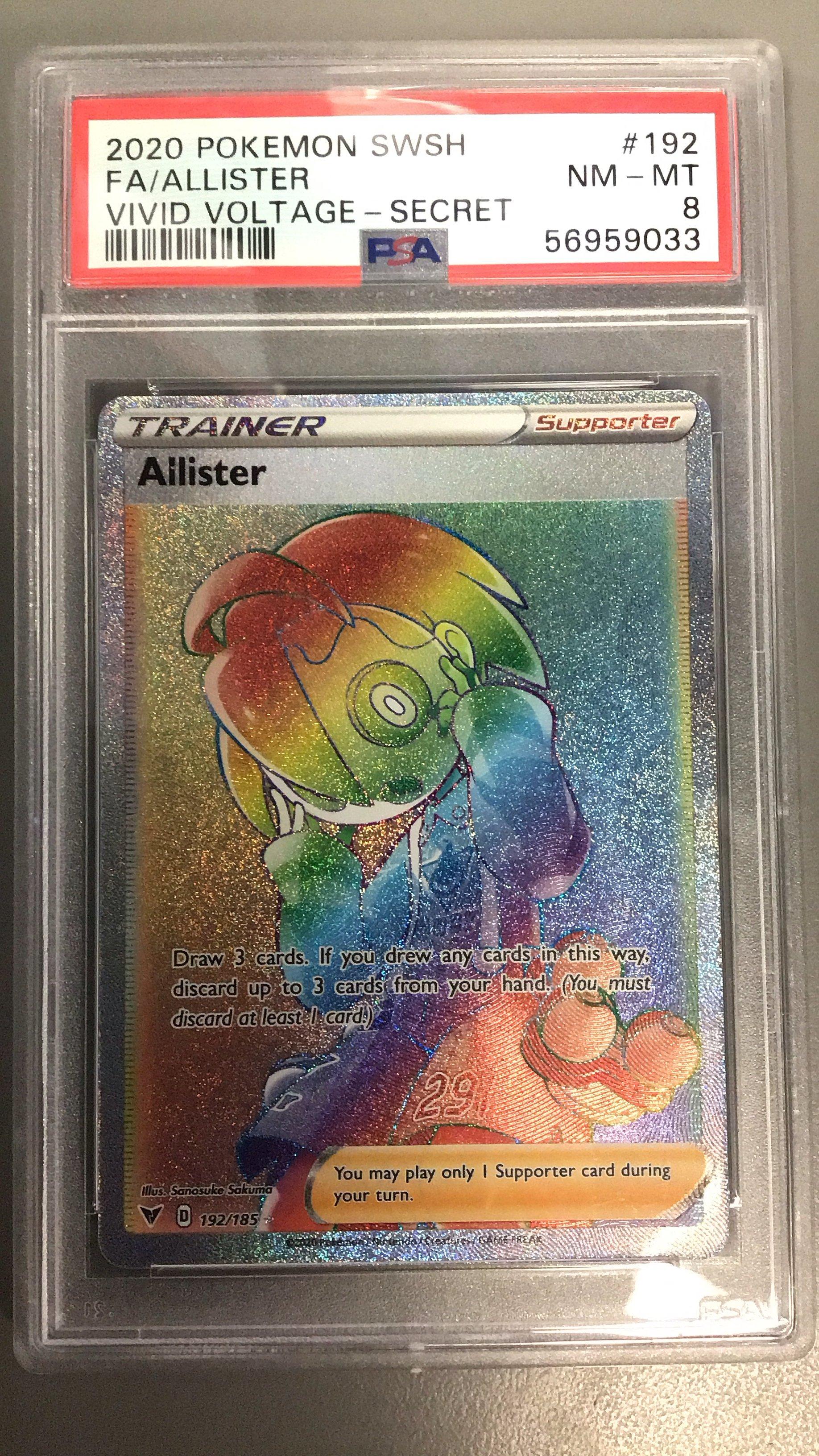 2020 Pokemon Sword & Shield Vivid Voltage 192 Full Art/allister Secret ...