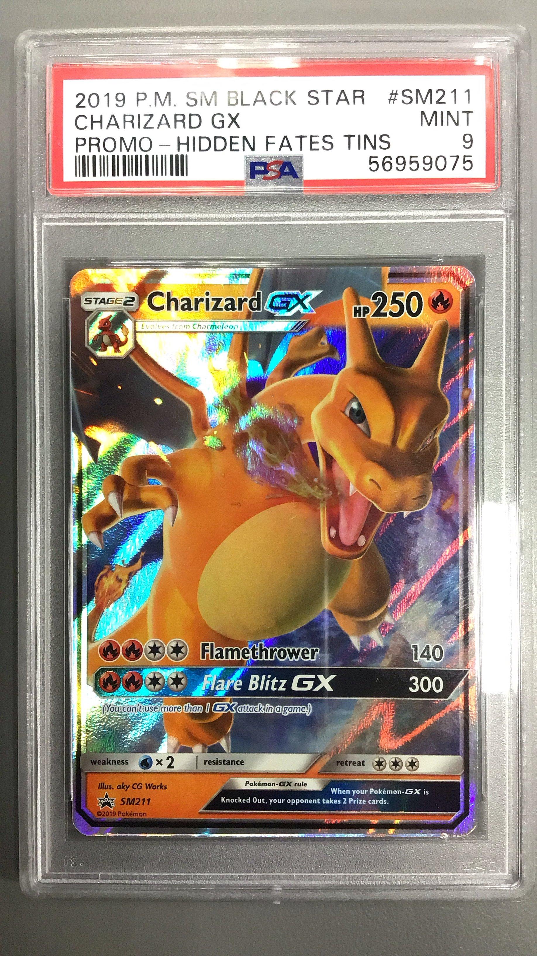 2019 Pokemon Sm Black Star Promo Sm211 Charizard Gx Hidden Fates Tins ...