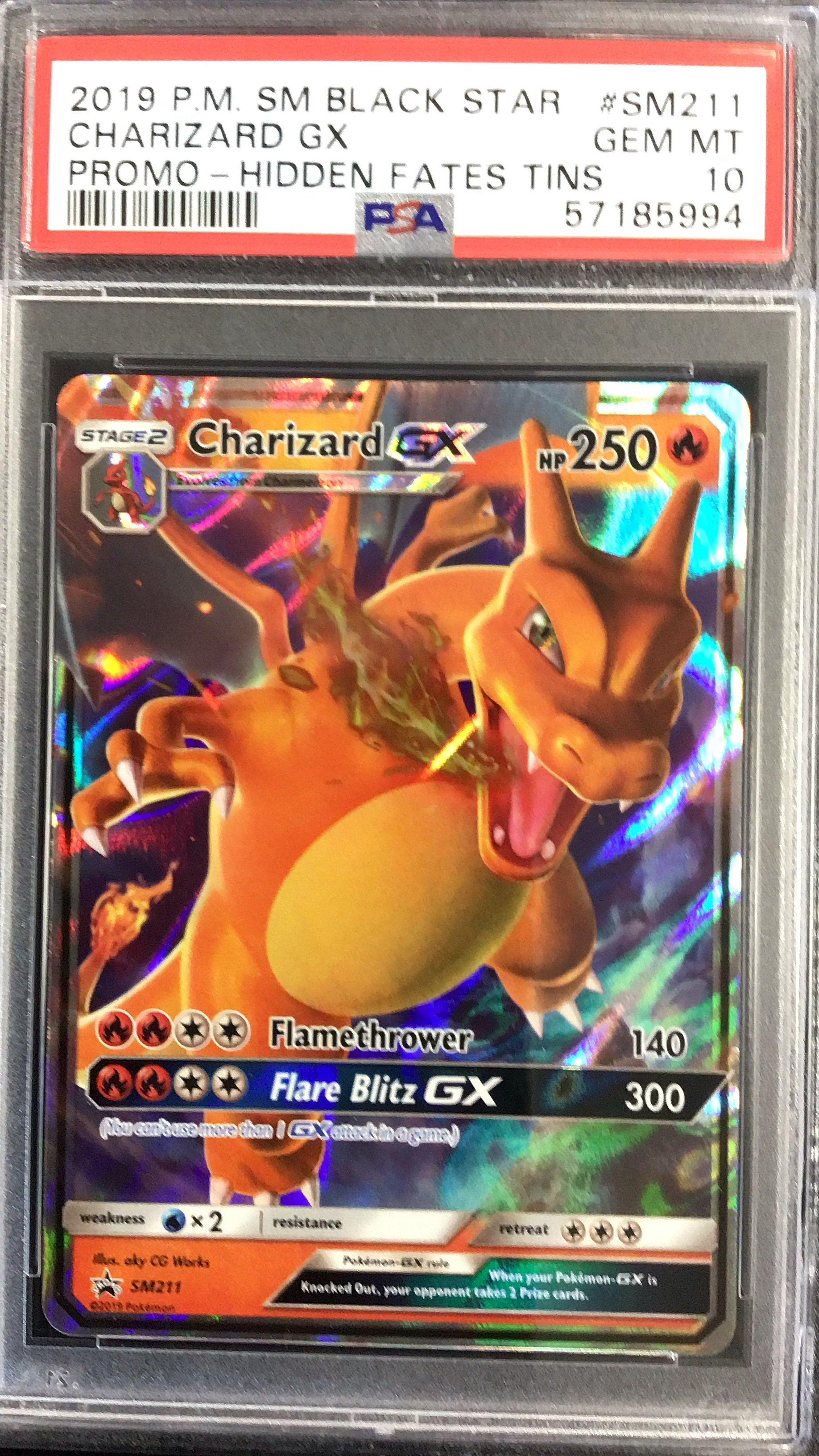 2019 Pokemon Sm Black Star Promo Sm211 Charizard Gx Hidden Fates Tins ...