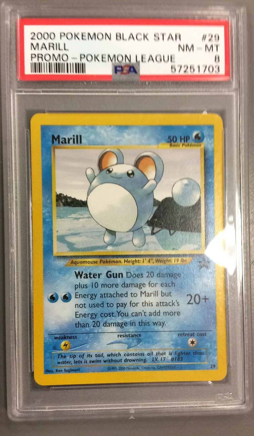 2000 Pokemon Promo Black Star 29 Marill Pokemon League PSA 8 | GameStop