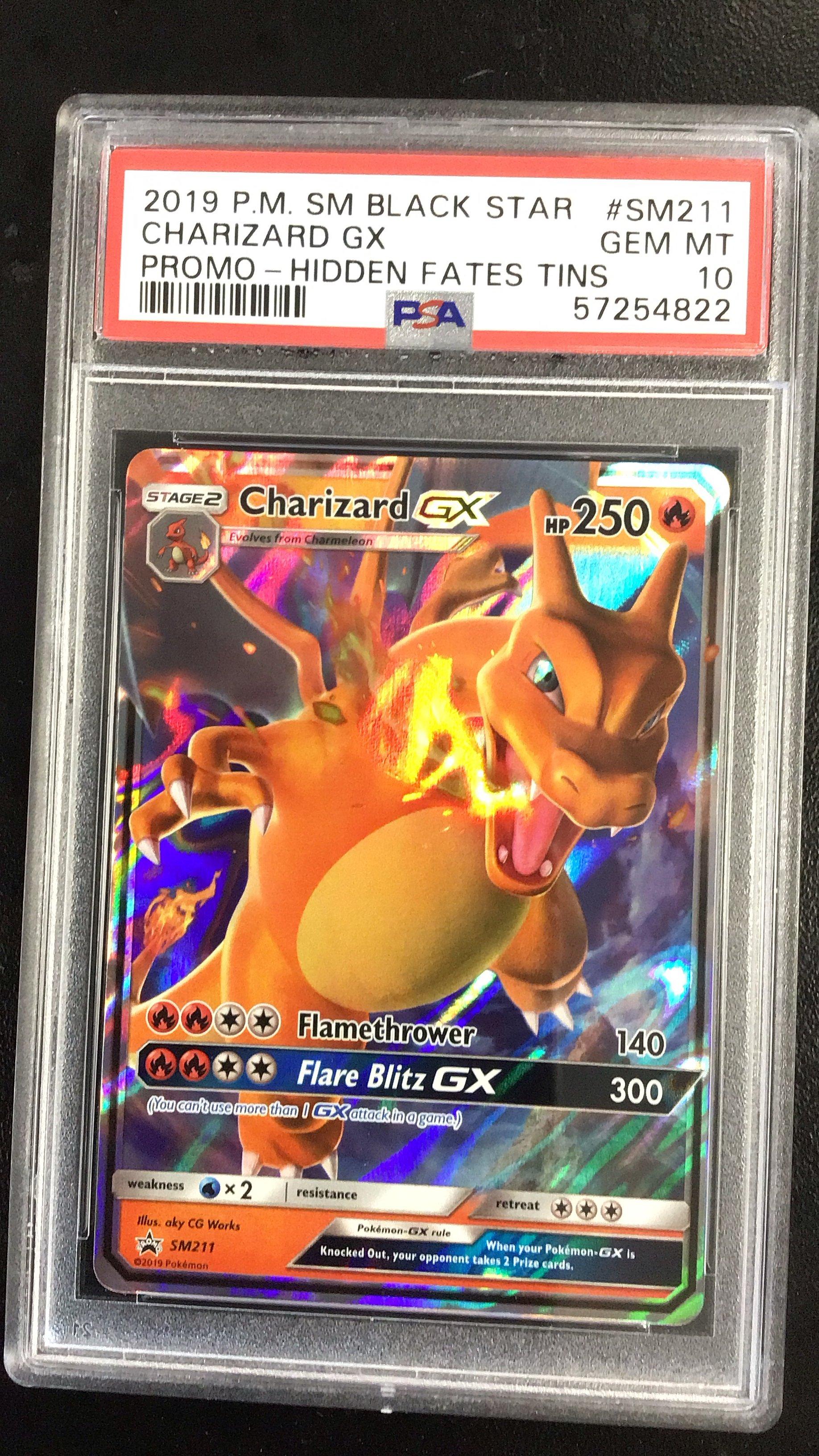2019 Pokemon Sm Black Star Promo Sm211 Charizard Gx Hidden Fates Tins ...