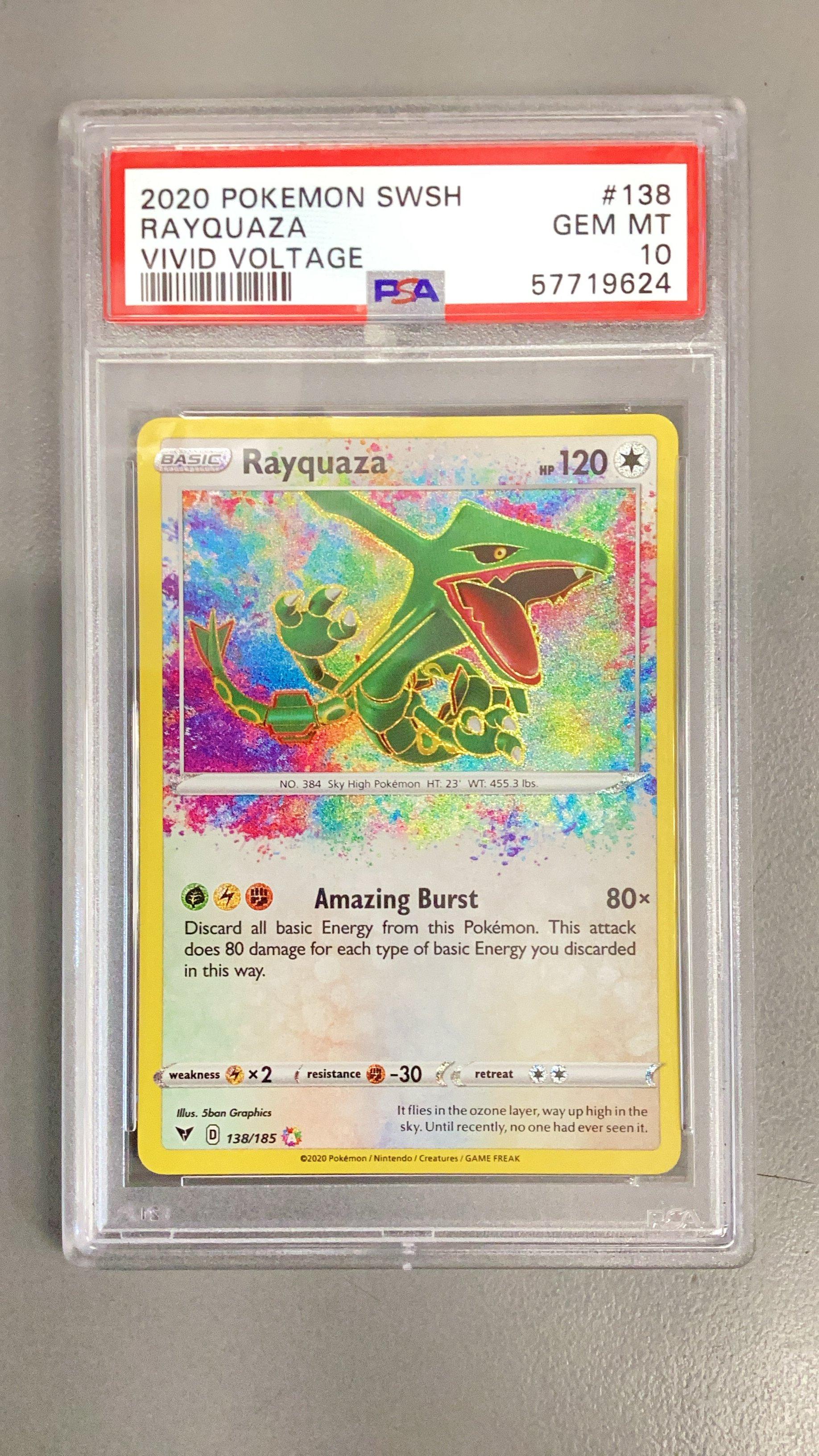 2020 Pokemon Sword & Shield Vivid Voltage 138 Rayquaza PSA 10 | GameStop