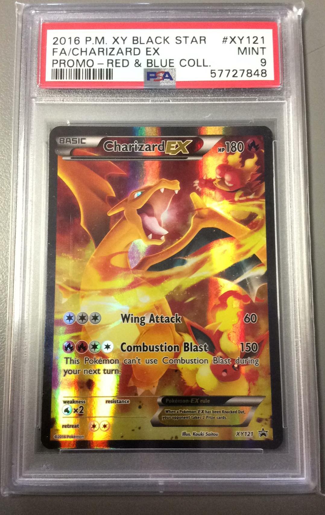2016 Pokemon Xy Black Star Promo Xy121 Full Art/charizard Ex Red & Blue Collection PSA 9 | GameStop