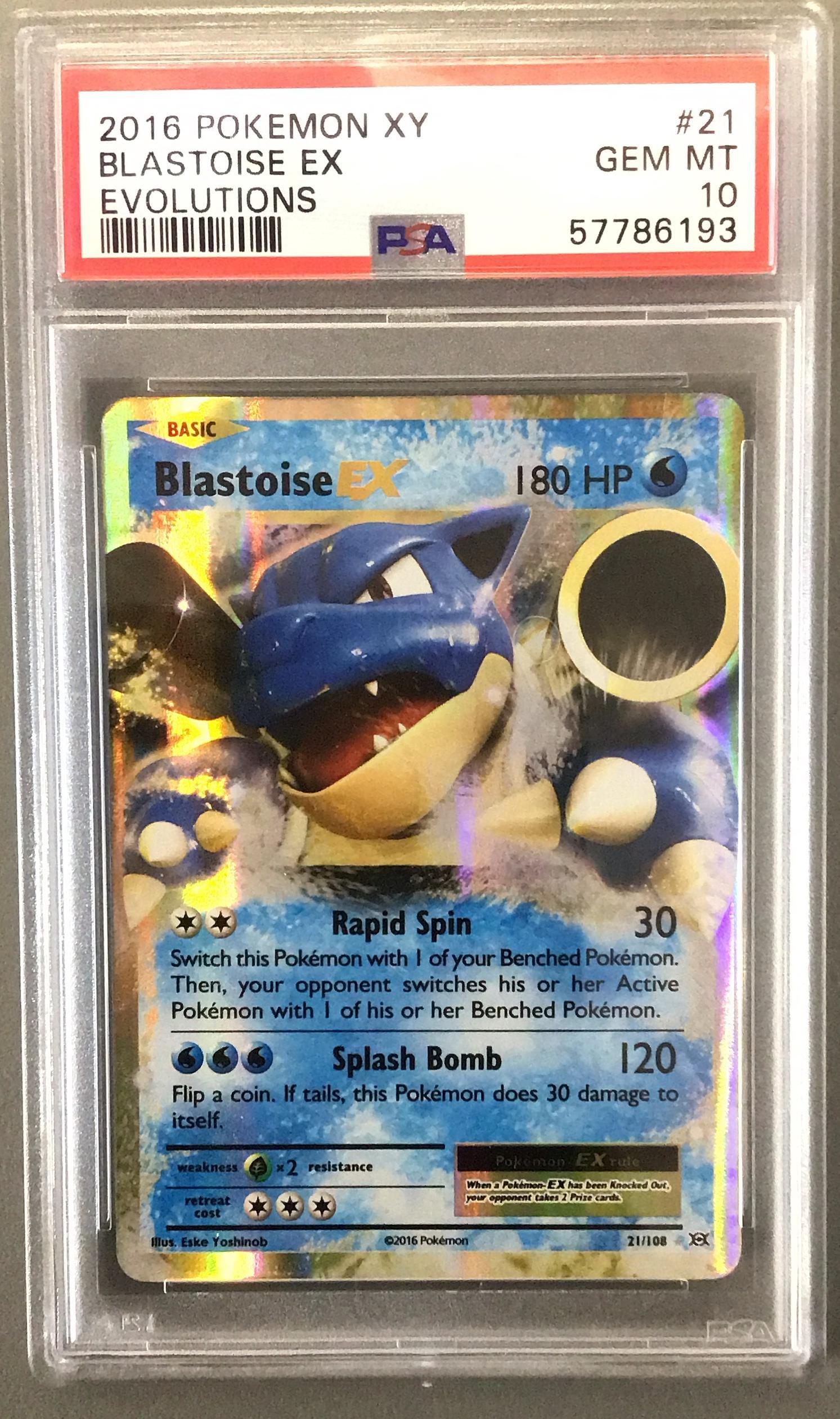 2016 Pokemon Xy Evolutions 21 Blastoise Ex PSA 10 | GameStop
