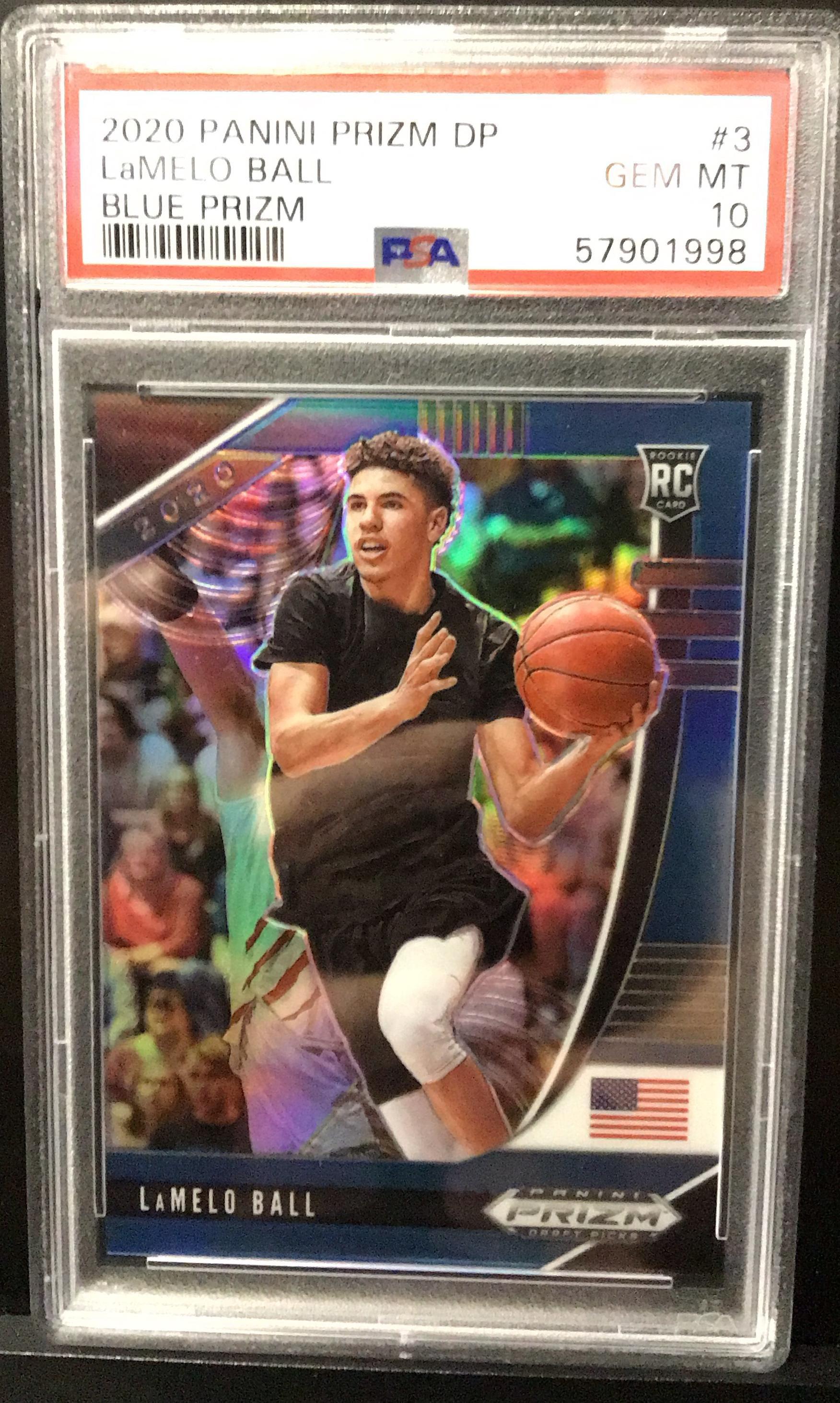 2020 Panini Prizm Draft Picks 3 Lamelo Ball Blue Prizm PSA 10 | GameStop