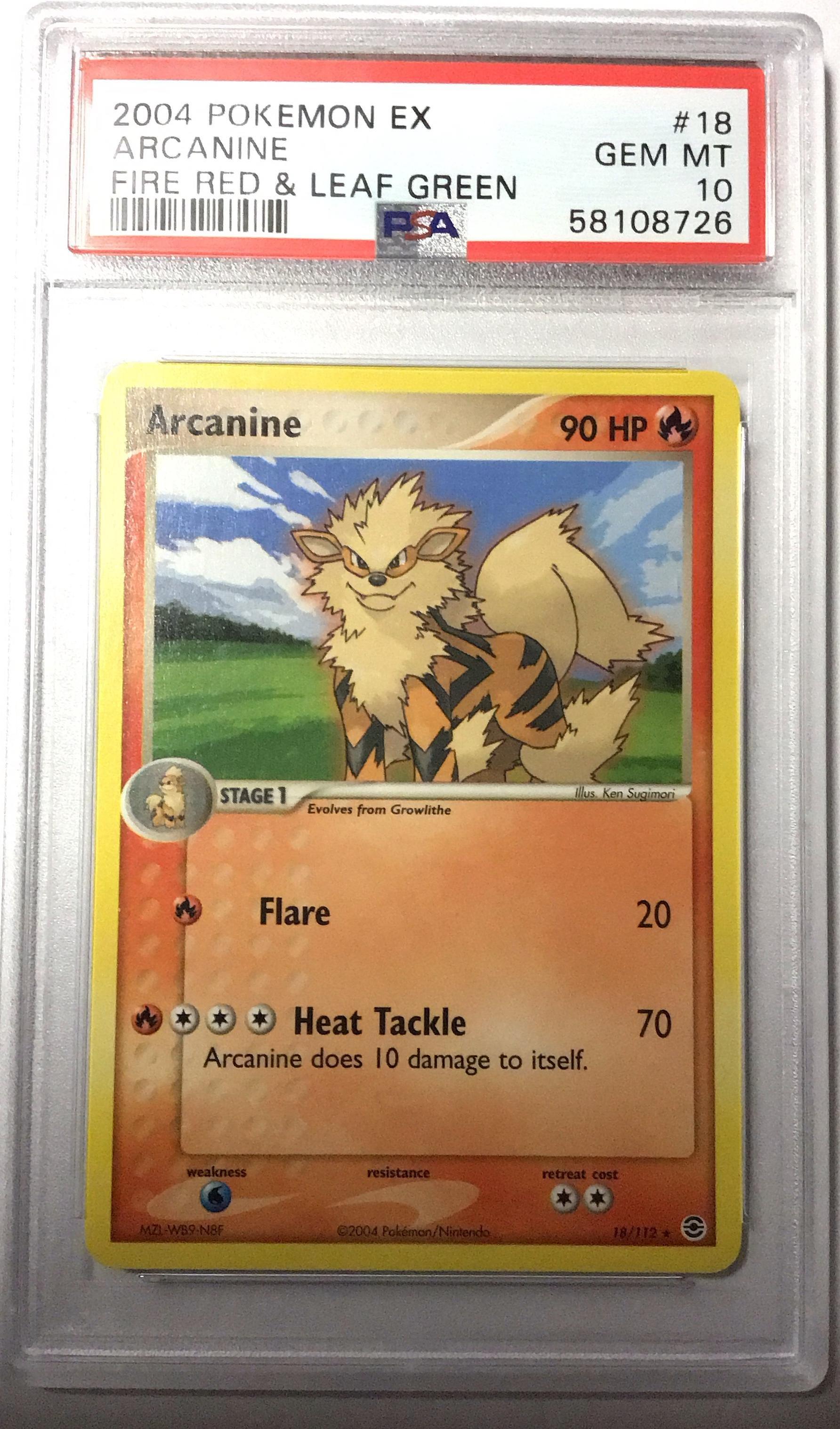 2004 Pokemon Ex Fire Red & Leaf Green 18 Arcanine PSA 10 | GameStop