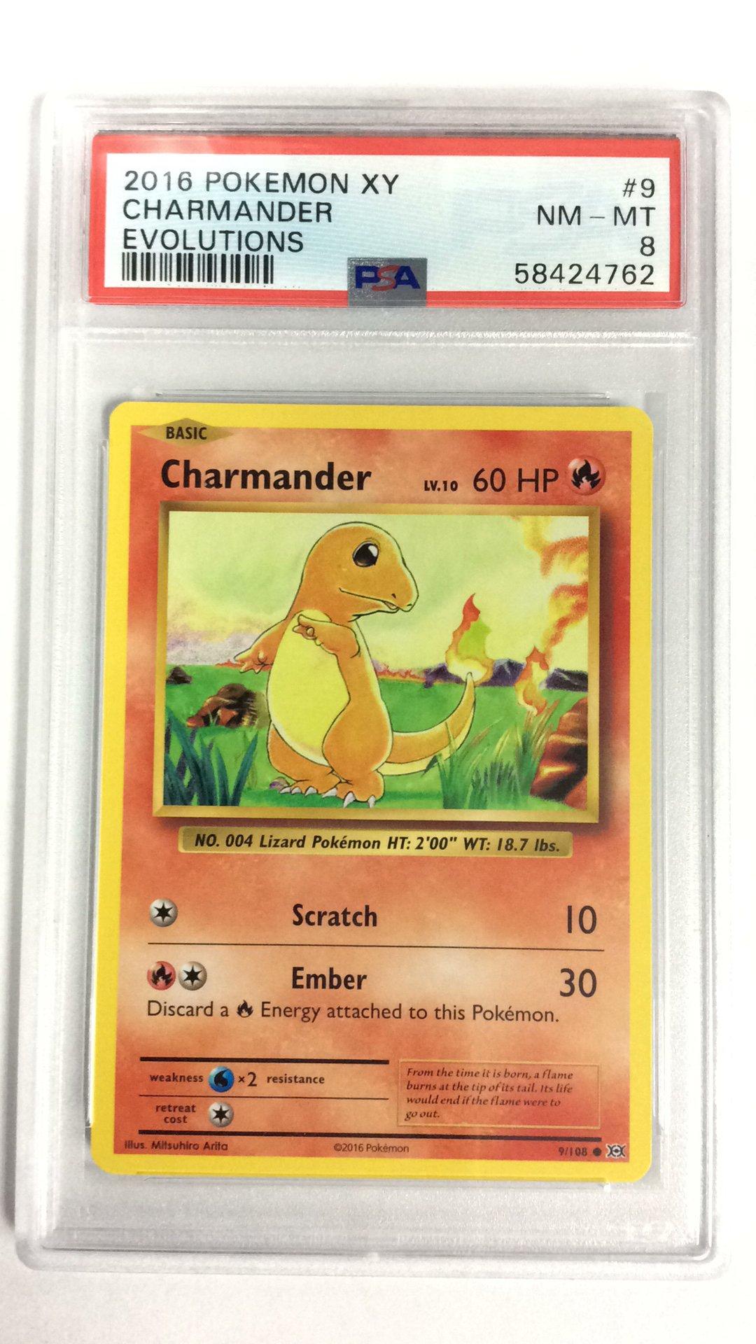 2016 Pokemon Xy Evolutions 9 Charmander PSA 8 | GameStop