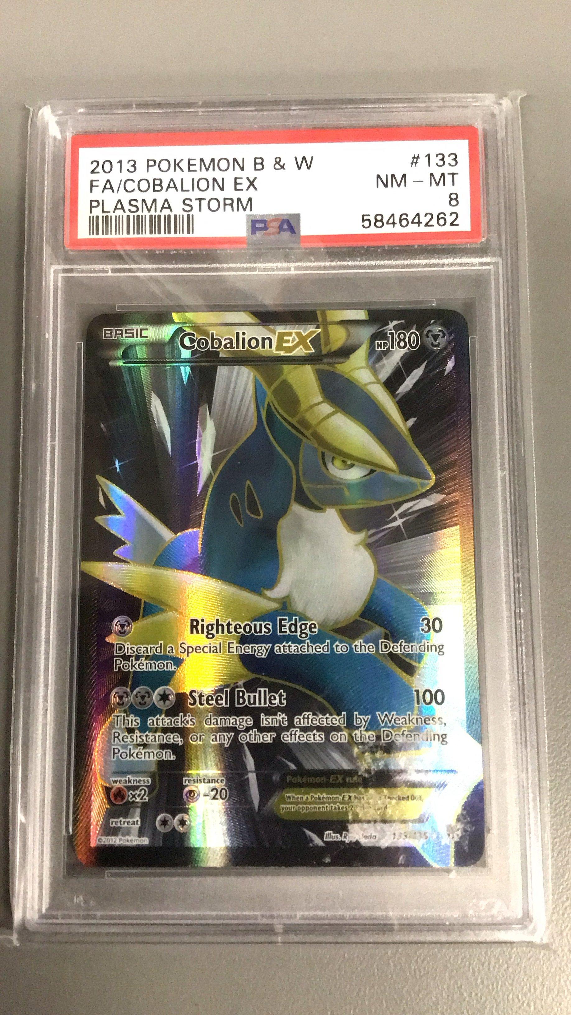 2013 Pokemon Black & White Plasma Storm 133 Full Art/cobalion Ex PSA 8 ...