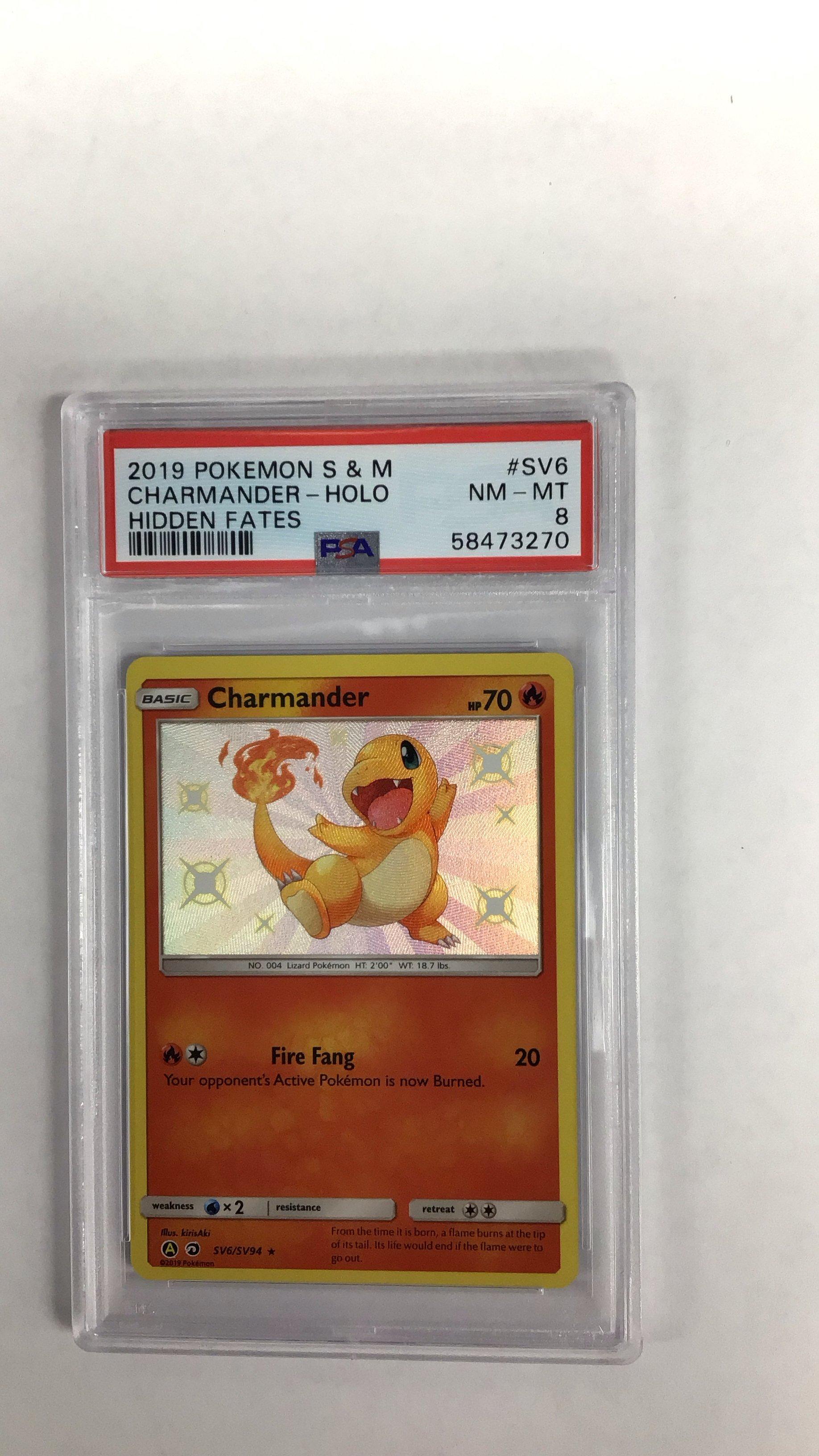 2019 Pokemon Sun & Moon Hidden Fates Sv6 Charmander-holo PSA 8 | GameStop