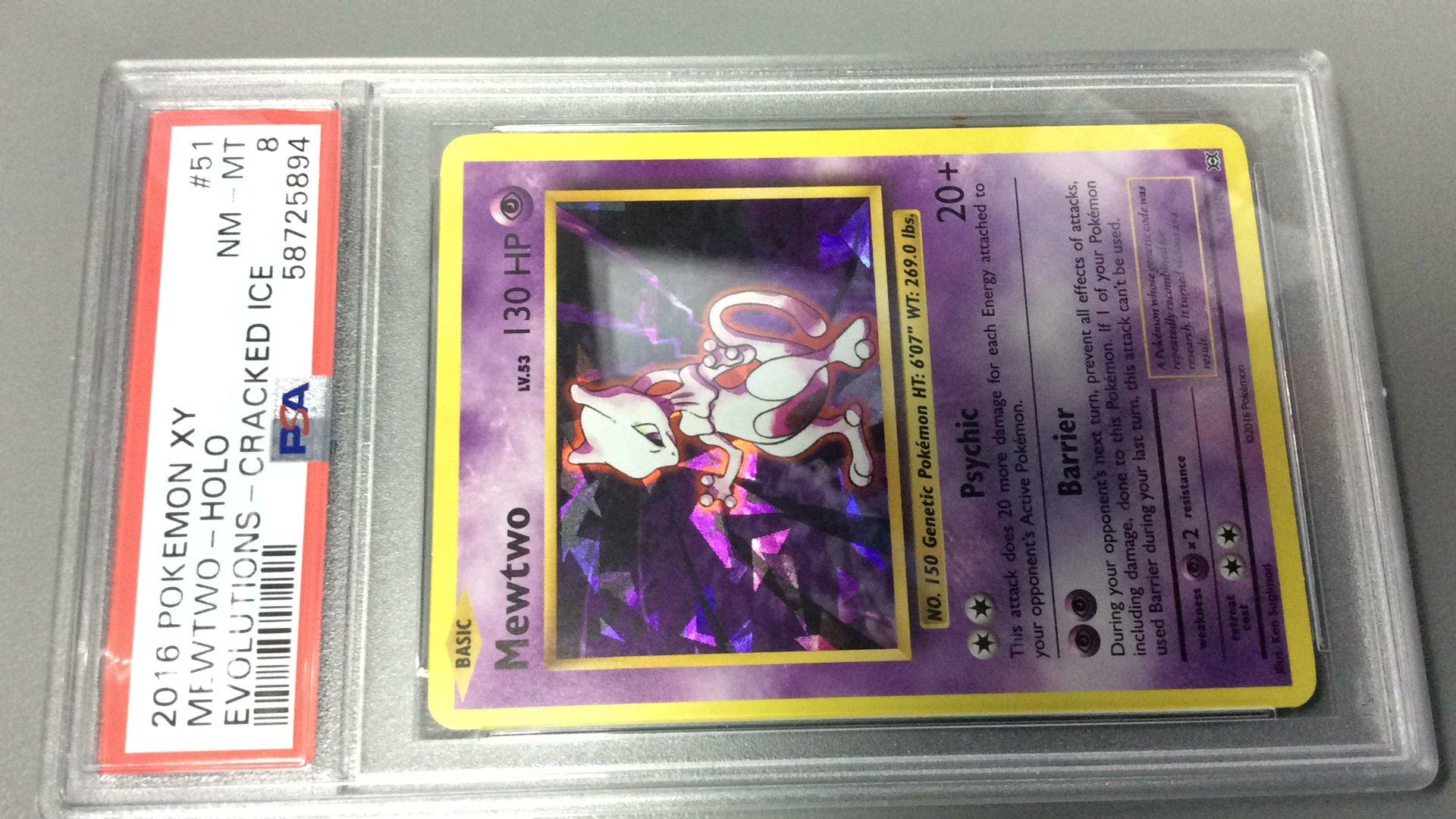 2016 Pokemon Xy Evolutions 51 Mewtwo-holo Cracked Ice PSA 8 | GameStop