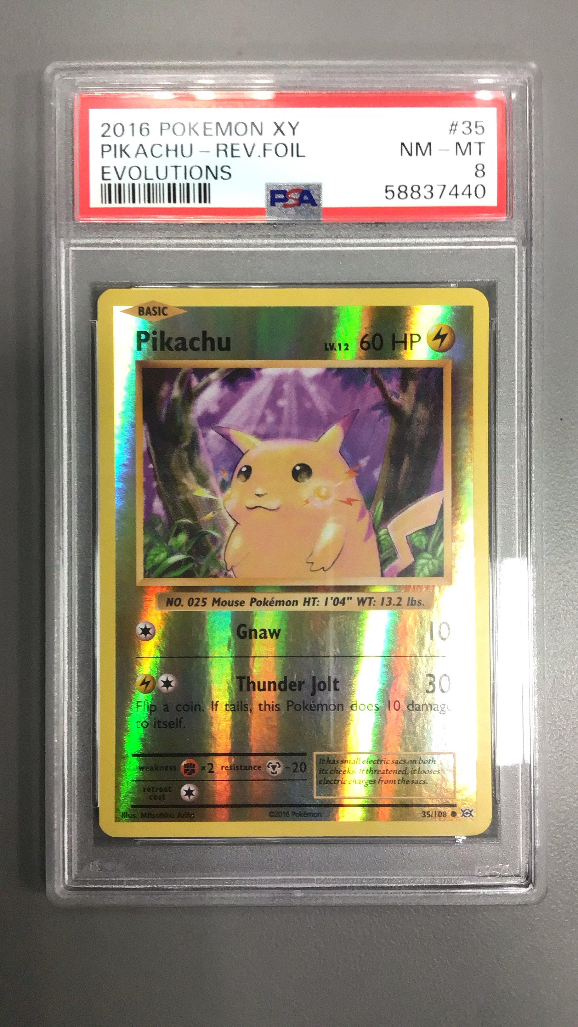 2016 Pokemon Xy Evolutions 35 Pikachu-reverse Foil PSA 8 | GameStop