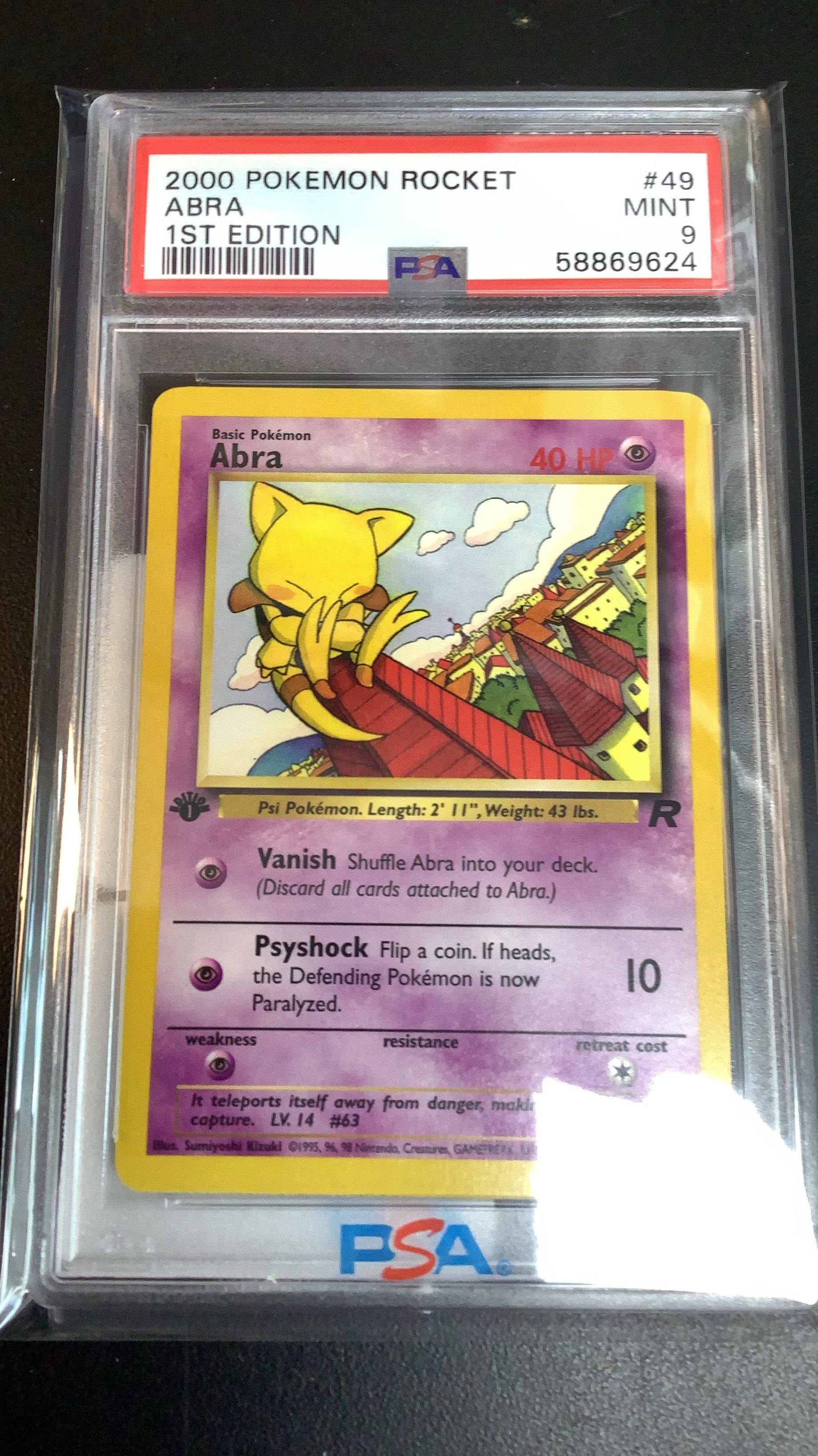 2000 Pokemon Rocket 49 Abra 1st Edition PSA 9 | GameStop
