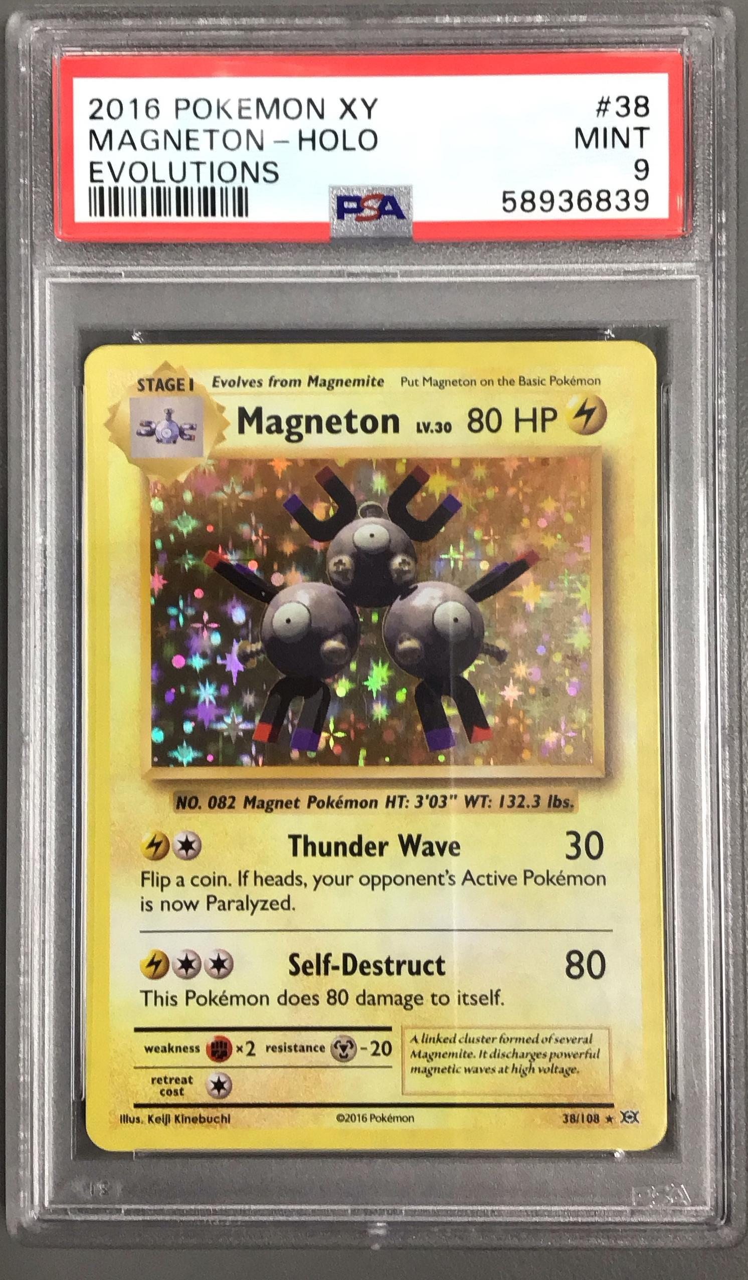 2016 Pokemon Xy Evolutions 38 Magneton-holo PSA 9 | GameStop