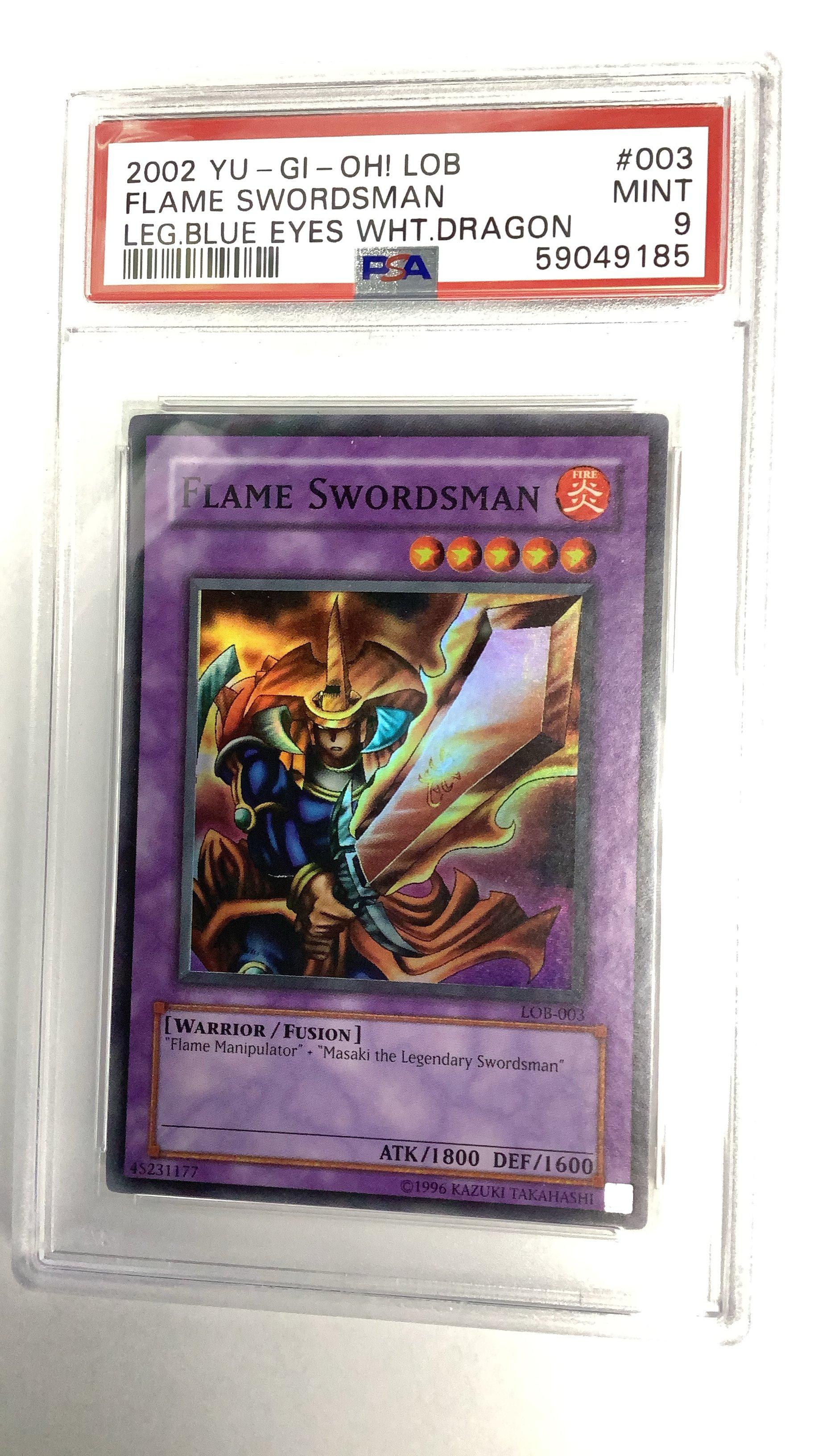 2002 Yu-gi-oh! Lob-legend Of Blue Eyes White Dragon 003 Flame Swordsman ...