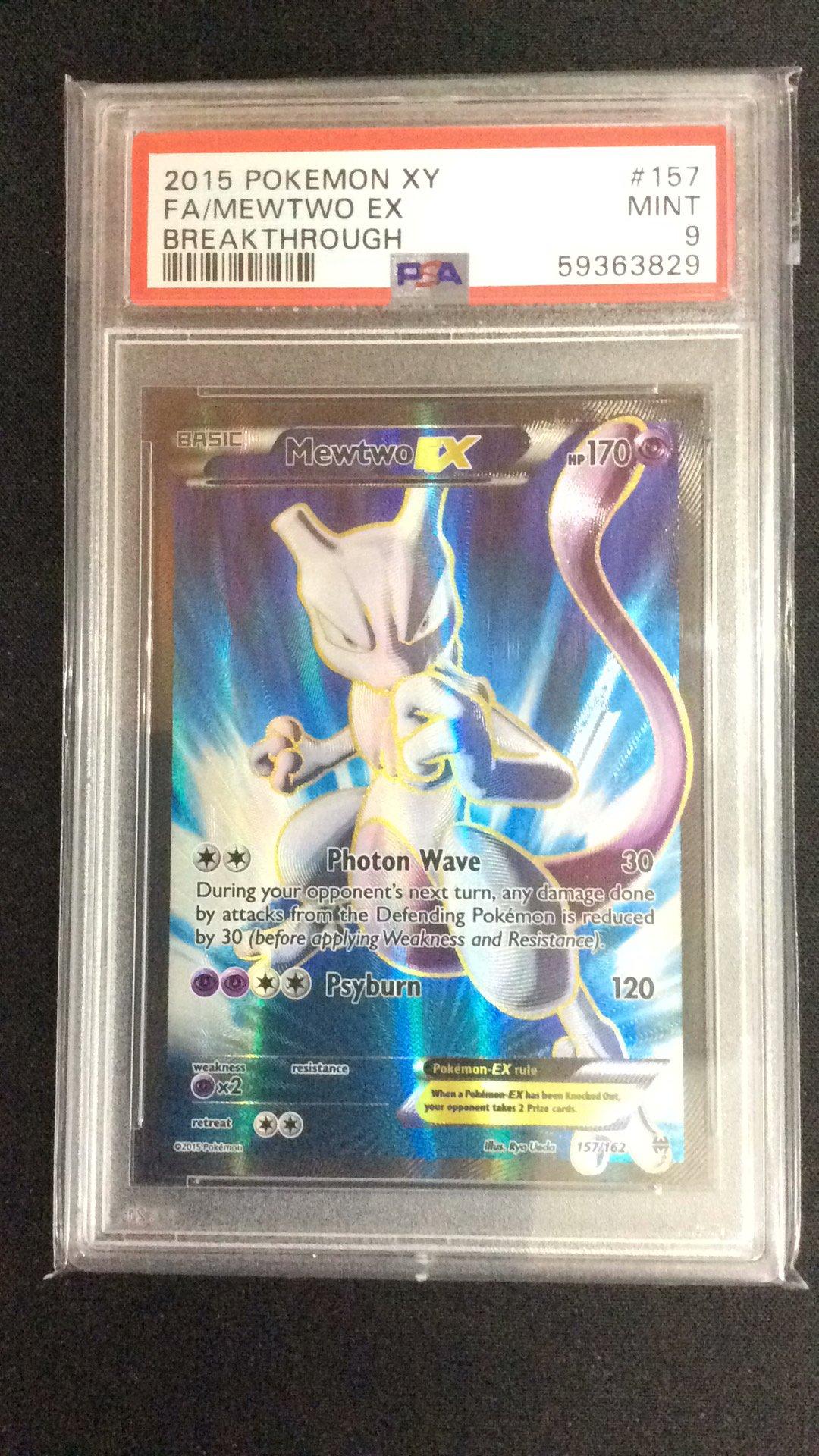 2015 Pokemon Xy Breakthrough 157 Full Art/mewtwo Ex PSA 9 | GameStop