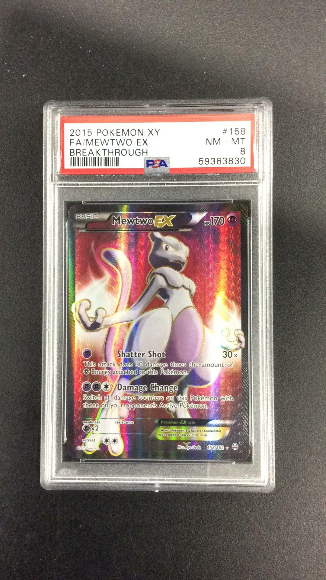 2015 Pokemon Xy Breakthrough 158 Full Art/mewtwo Ex PSA 8 | GameStop