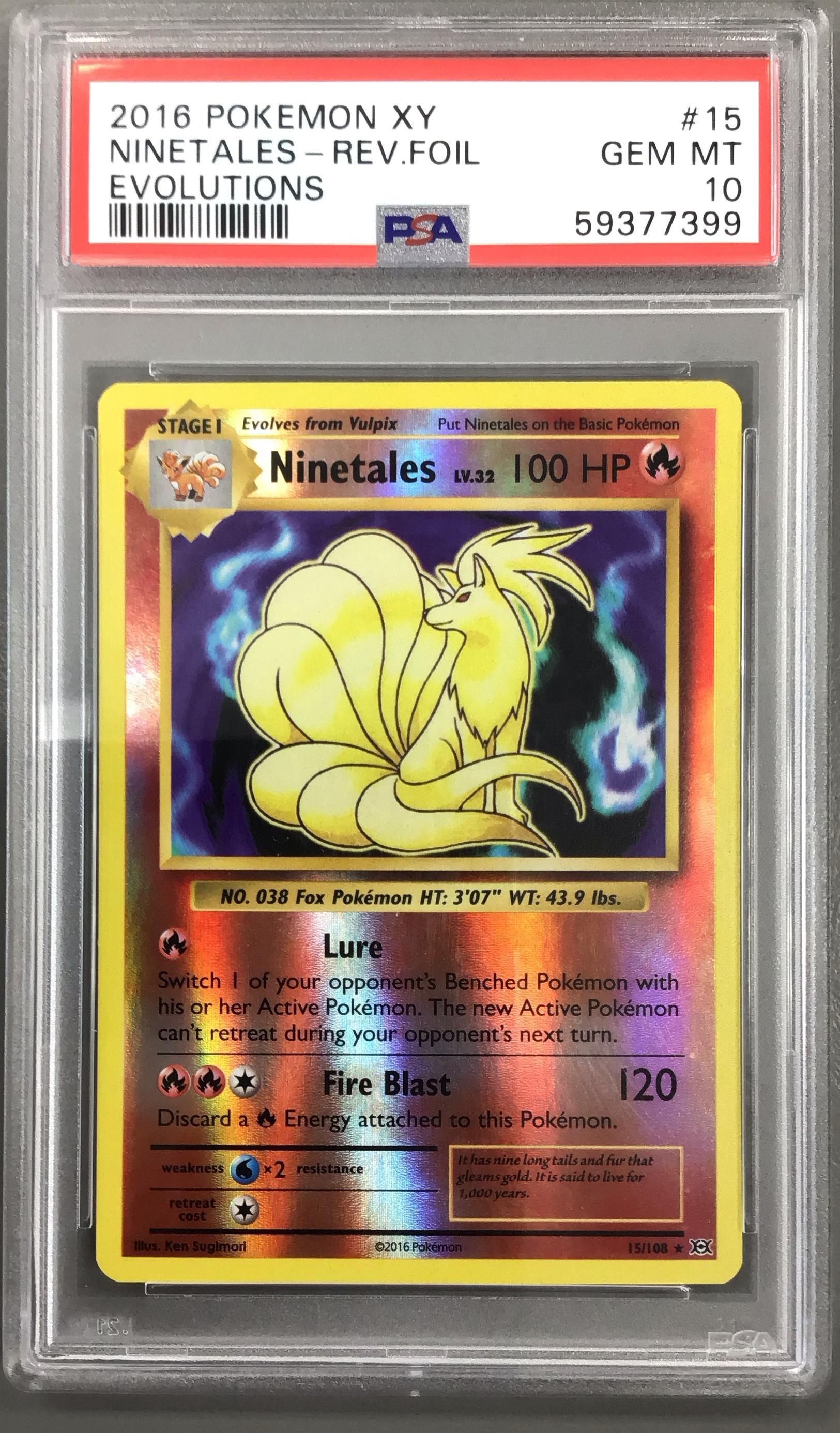 2016 Pokemon Xy Evolutions 15 Ninetales-reverse Foil PSA 10 | GameStop