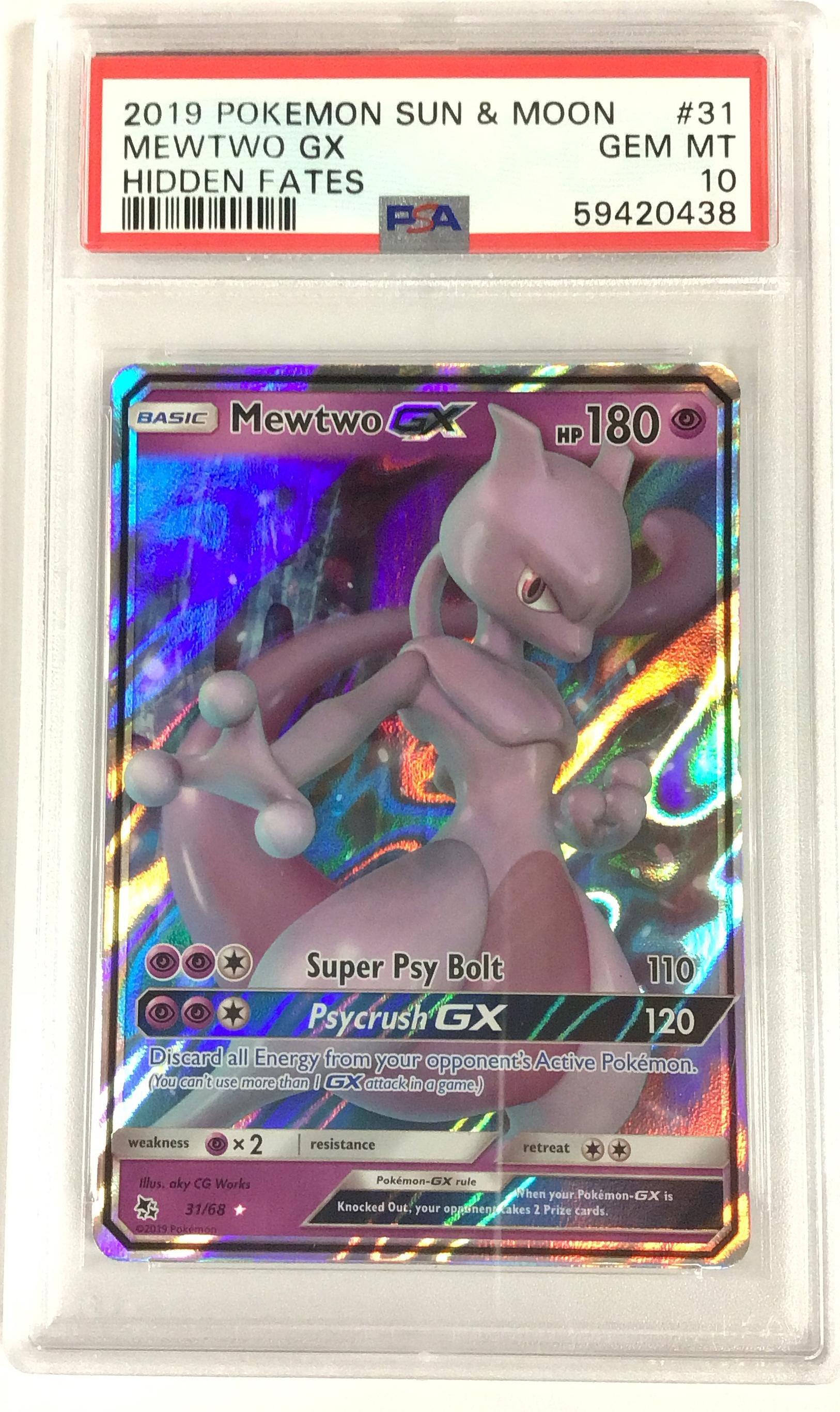 2019 Pokemon Sun & Moon Hidden Fates 31 Mewtwo Gx PSA 10 | GameStop