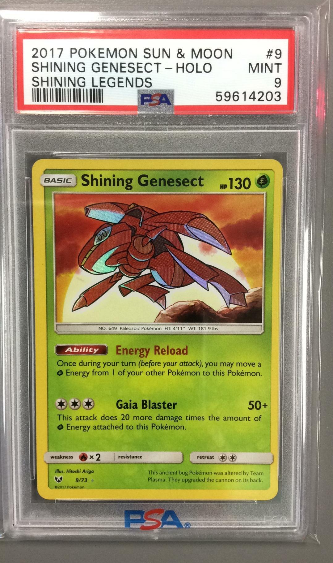2017 Pokemon Sun & Moon Shining Legends 9 Shining Genesect-holo PSA 9 | GameStop