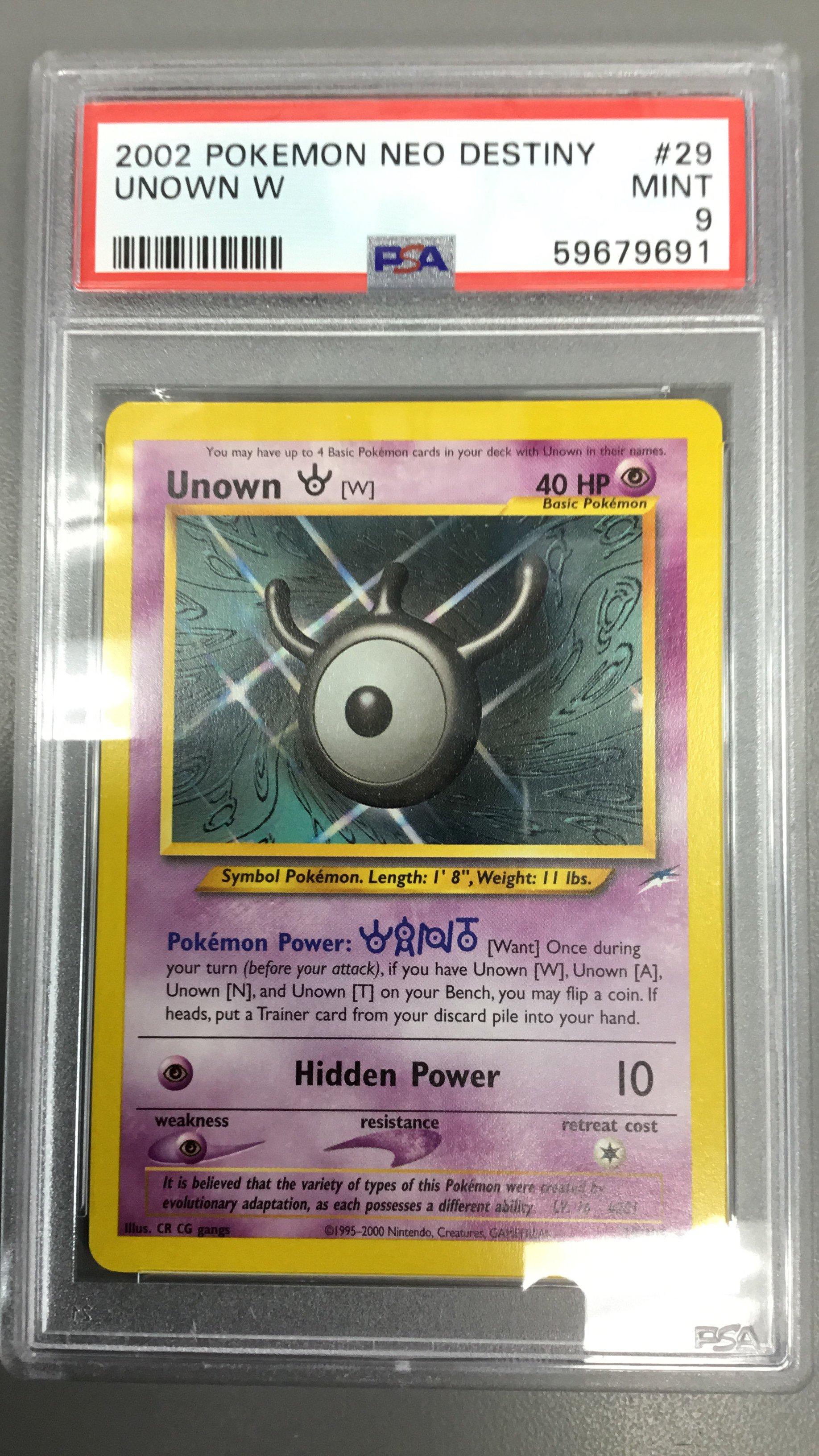 2002 Pokemon Neo Destiny 29 Unown W PSA 9 | GameStop