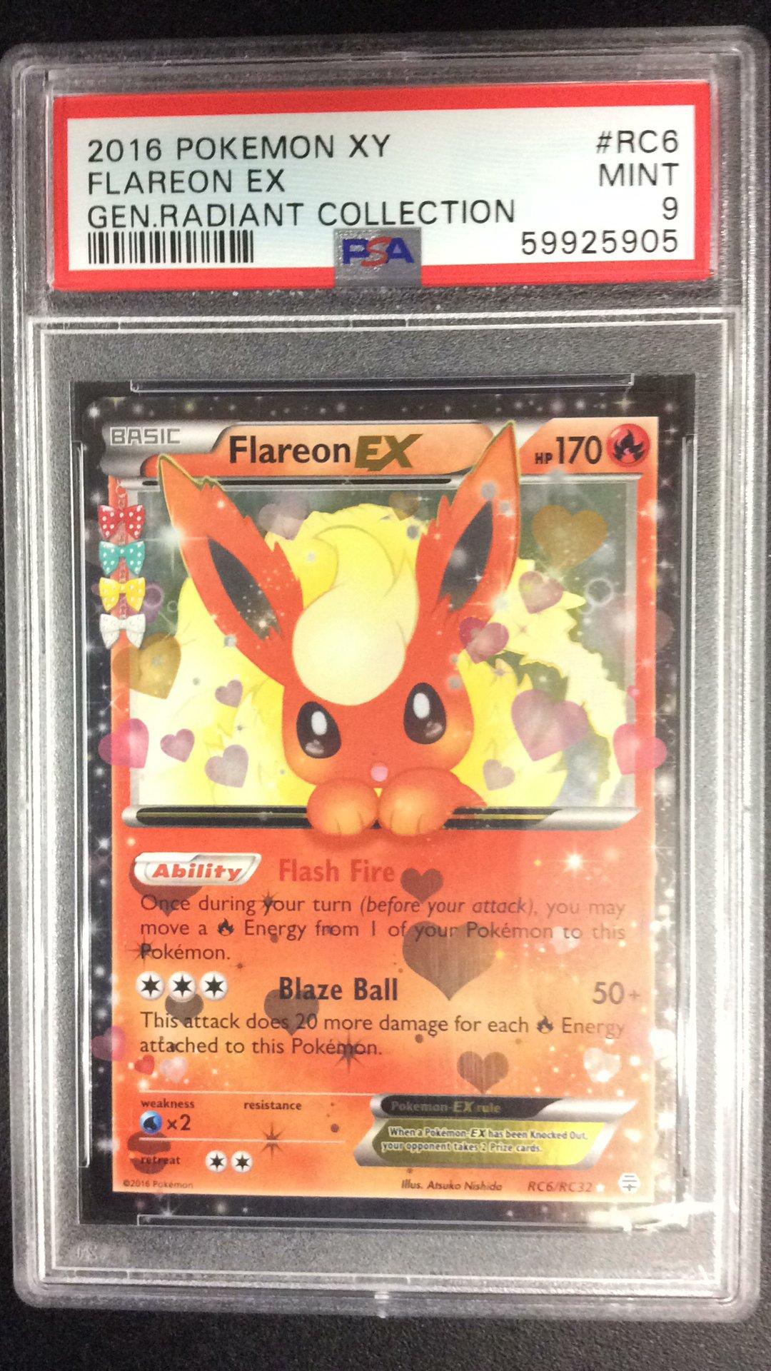 2016 Pokemon Xy Generations Radiant Collection Rc6 Flareon Ex PSA 9 ...