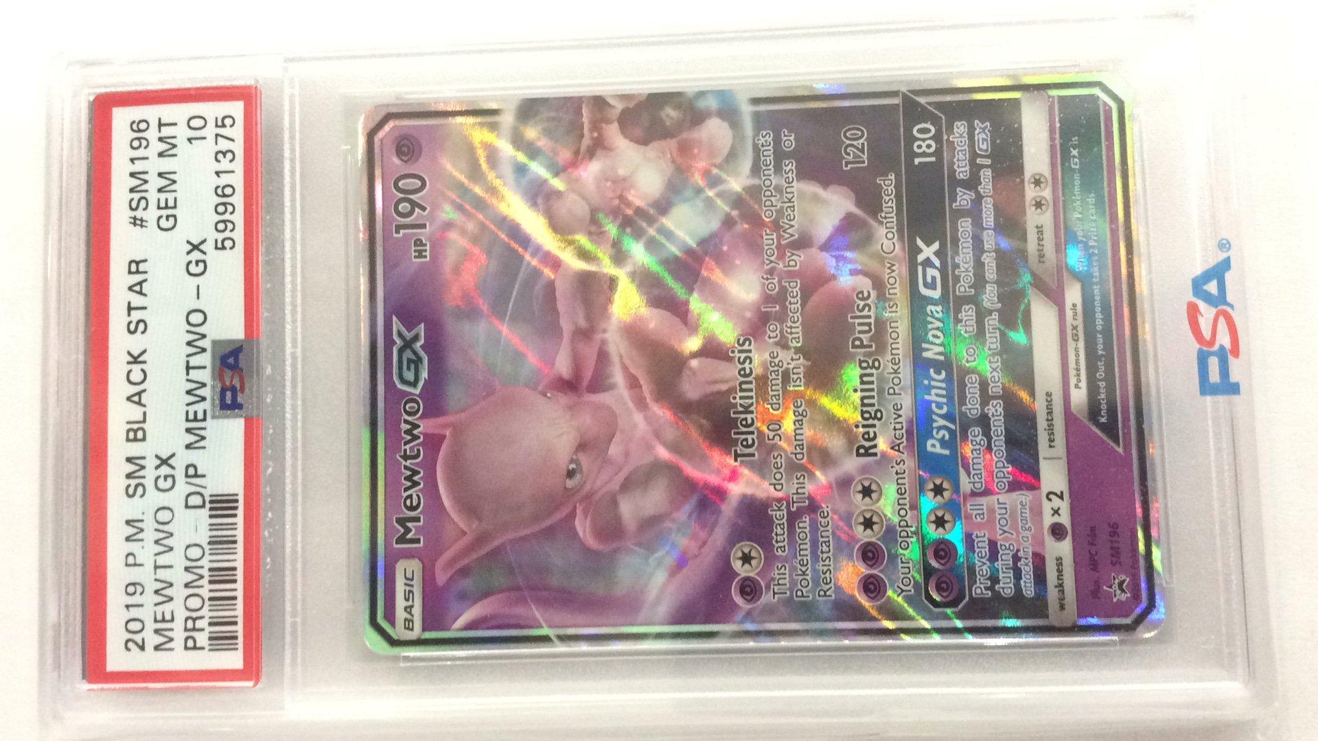 2019 Pokemon Sm Black Star Promo Sm196 Mewtwo Gx Detective Pikachu ...