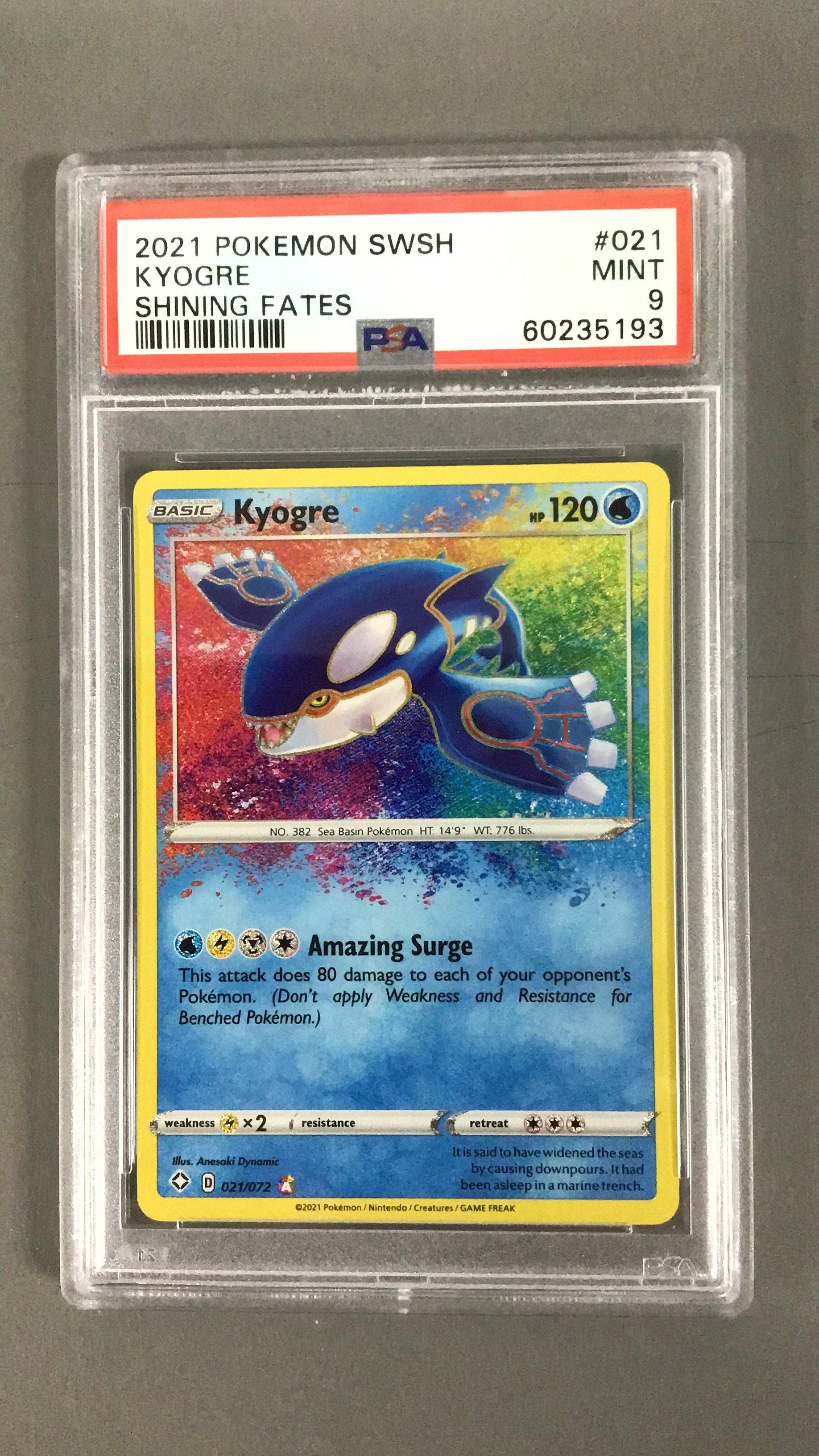 2021 Pokemon Sword And Shield Shining Fates 021 Kyogre Psa 9 Gamestop
