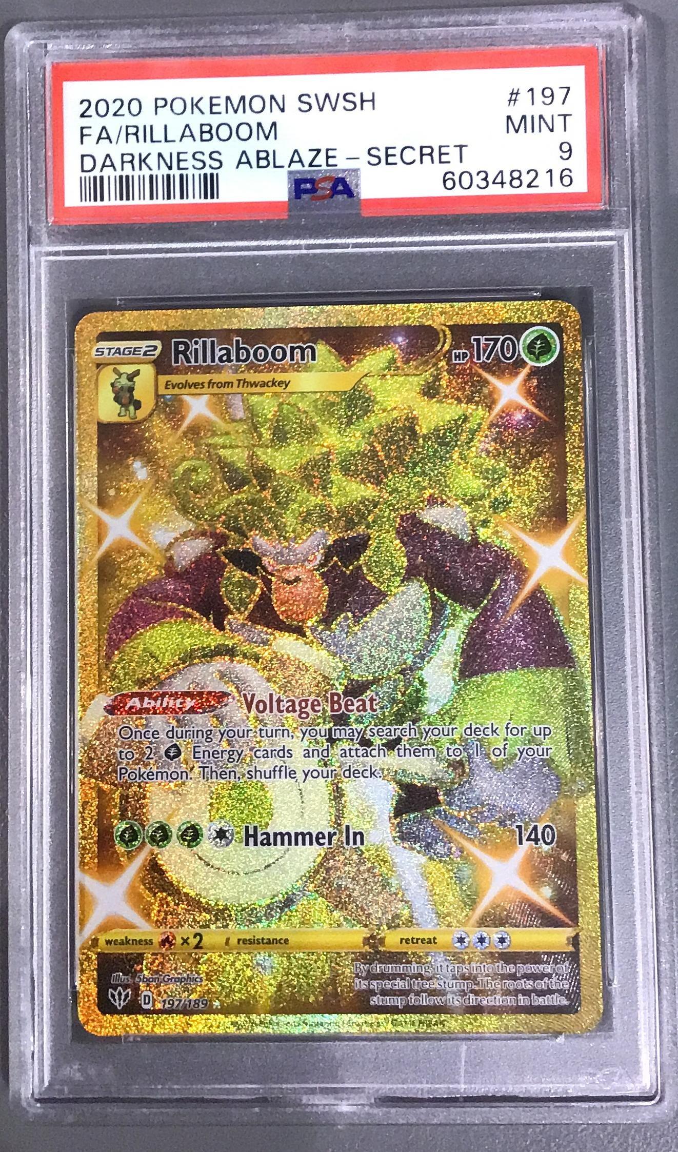 2020 Pokemon Sword & Shield Darkness Ablaze 197 Full Art/rillaboom ...