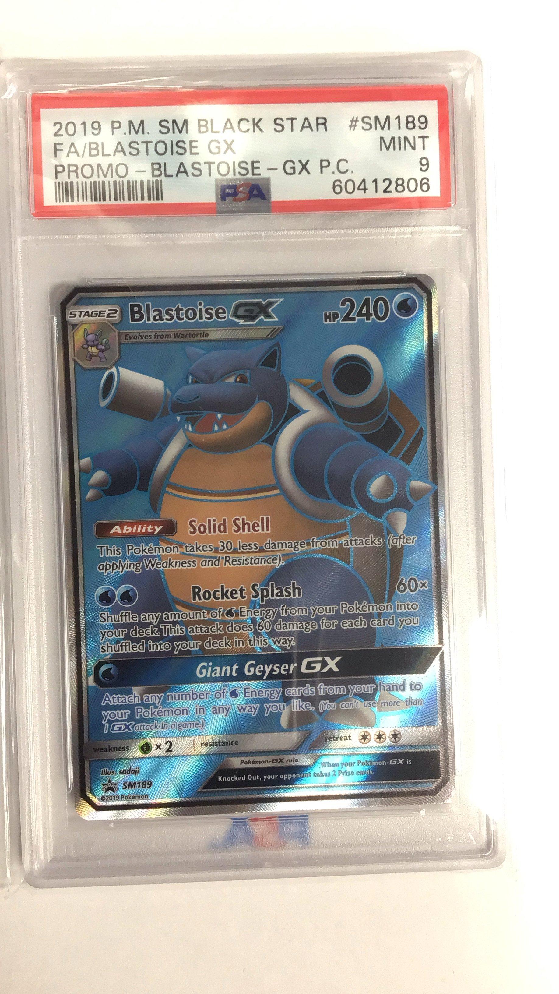 2019 Pokemon Sm Black Star Promo Sm189 Full Art/blastoise Gx Blastoise ...