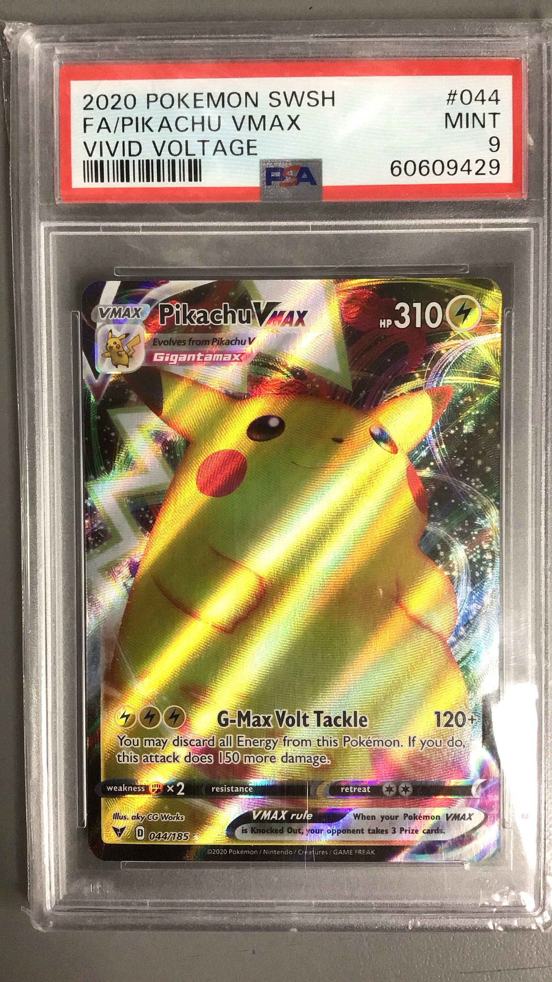 2020 Pokemon Sword & Shield Vivid Voltage 044 Full Art/pikachu Vmax PSA ...
