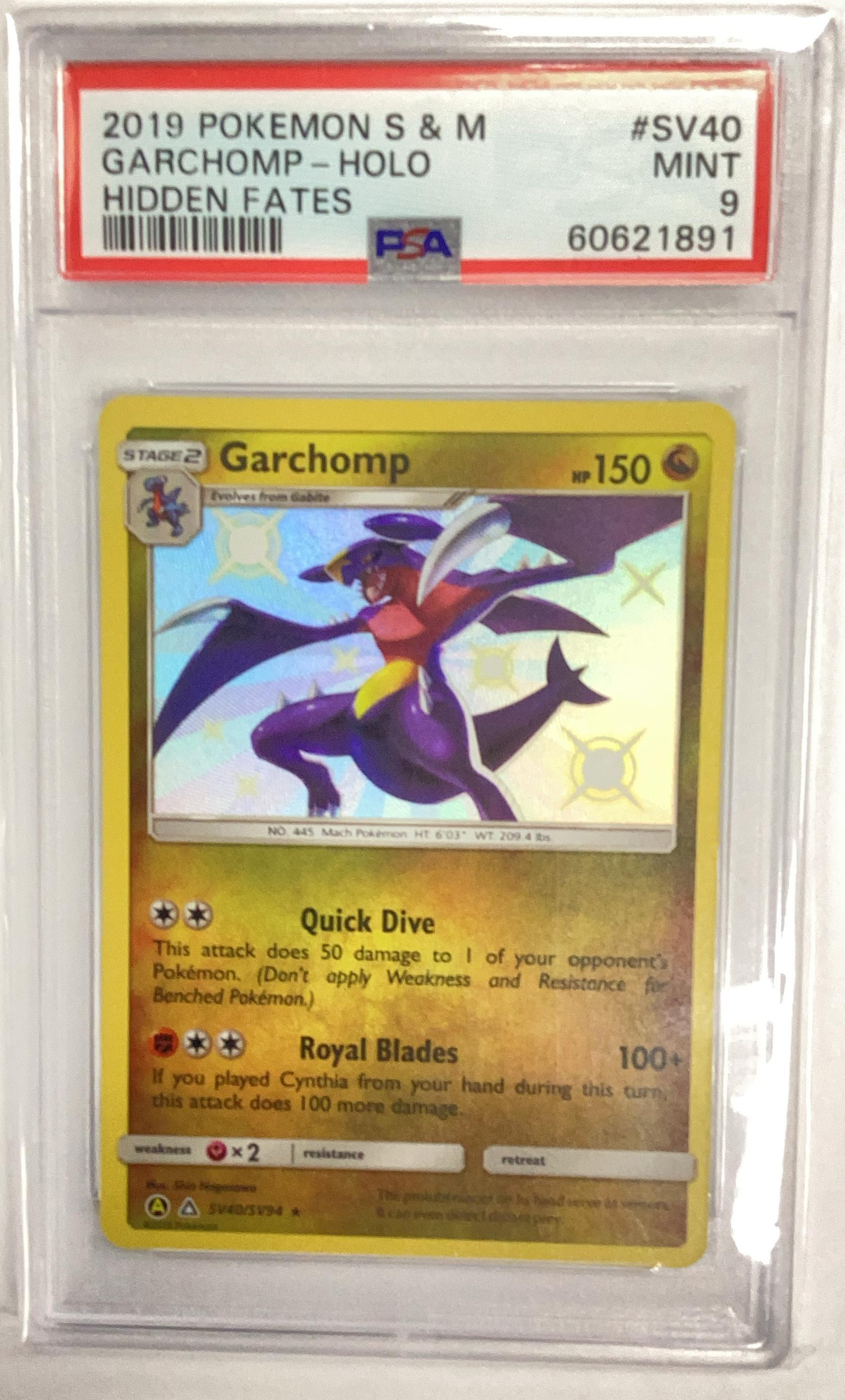 2019 Pokemon Sun & Moon Hidden Fates Sv40 Garchomp-holo PSA 9 | GameStop